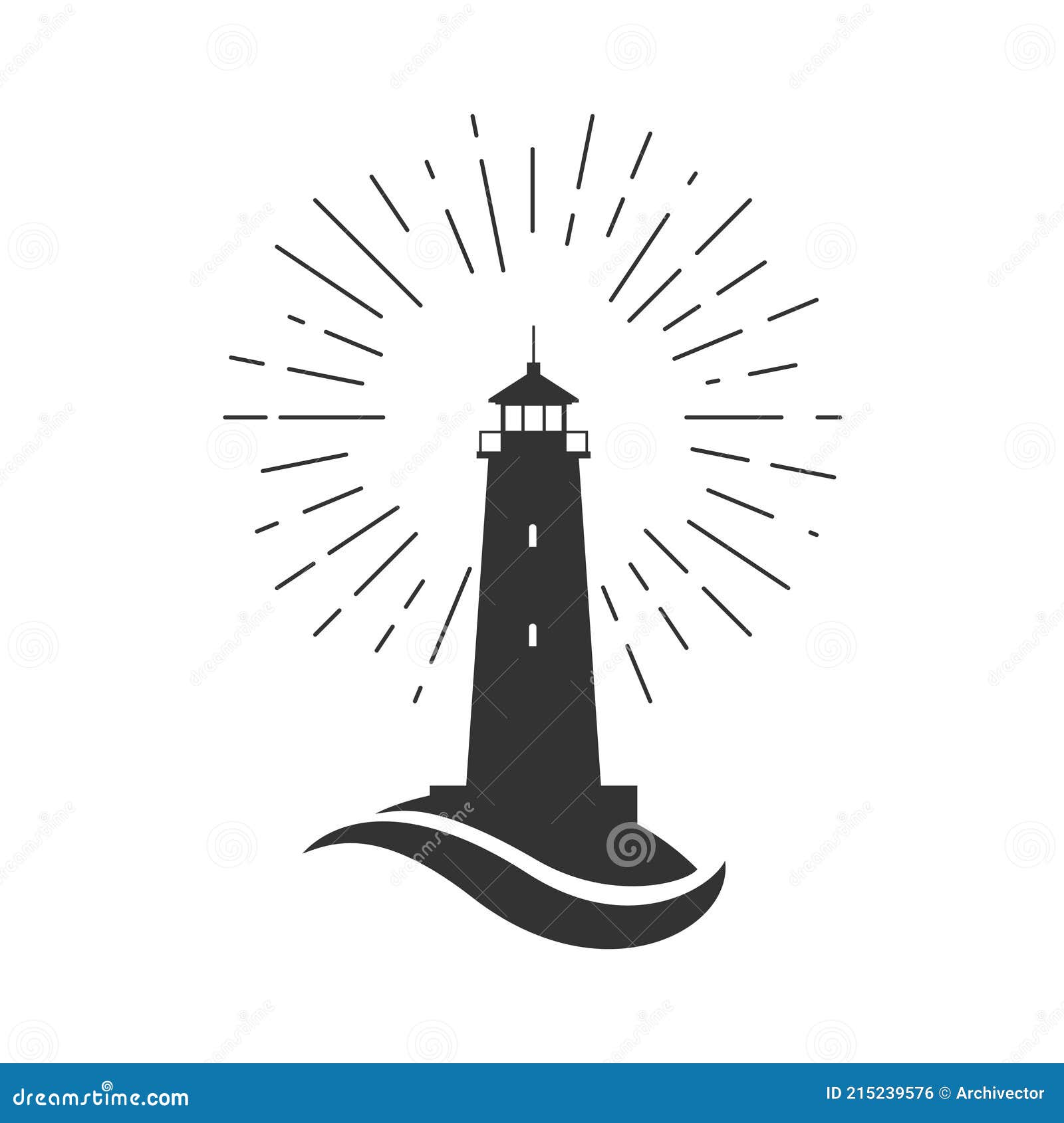 Light of Lighthouse Graphic Sign Stock Vector - Illustration of element ...