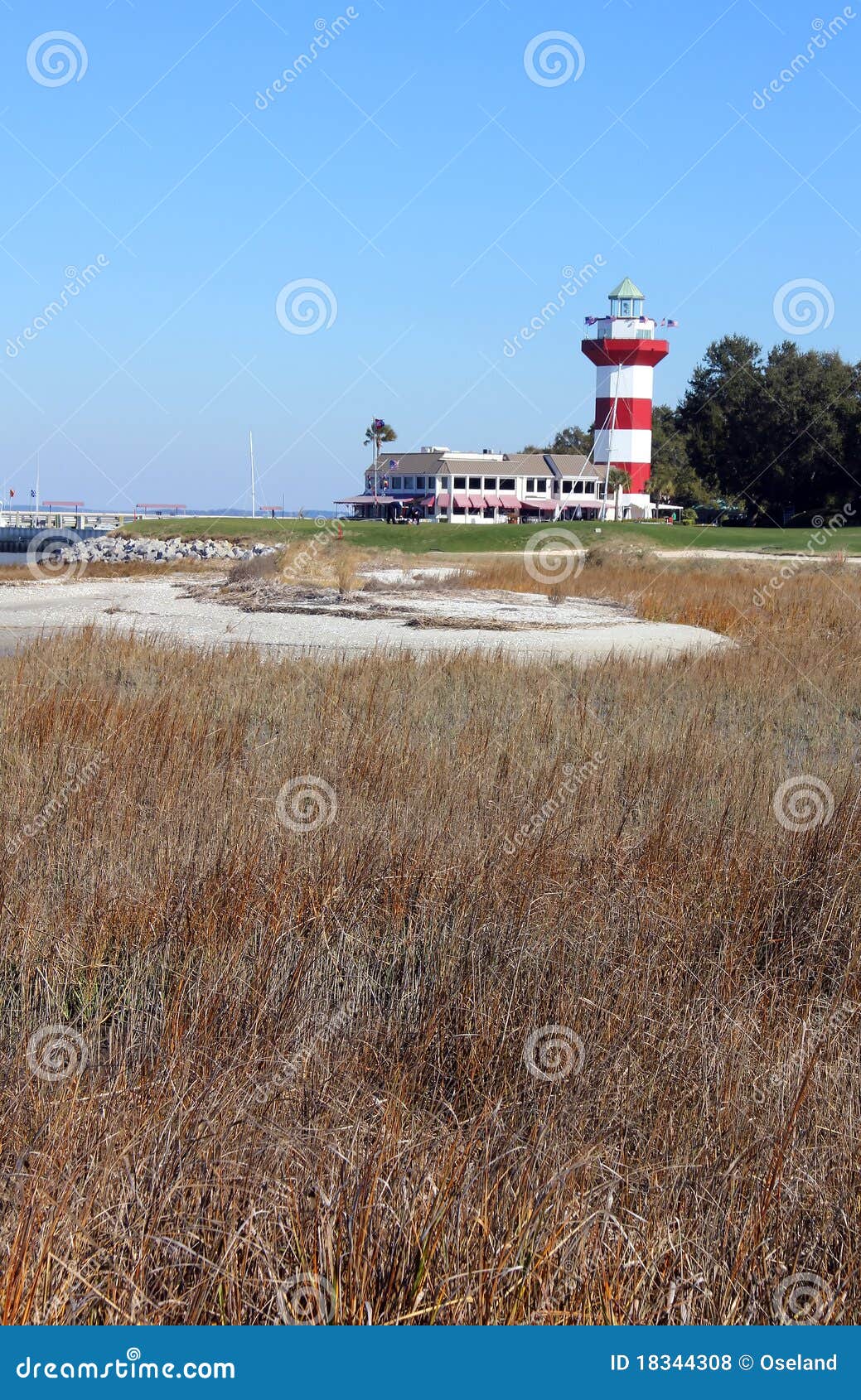 Lighthouse from Golf Course Stock Photo - Image of trap, links: 18344308