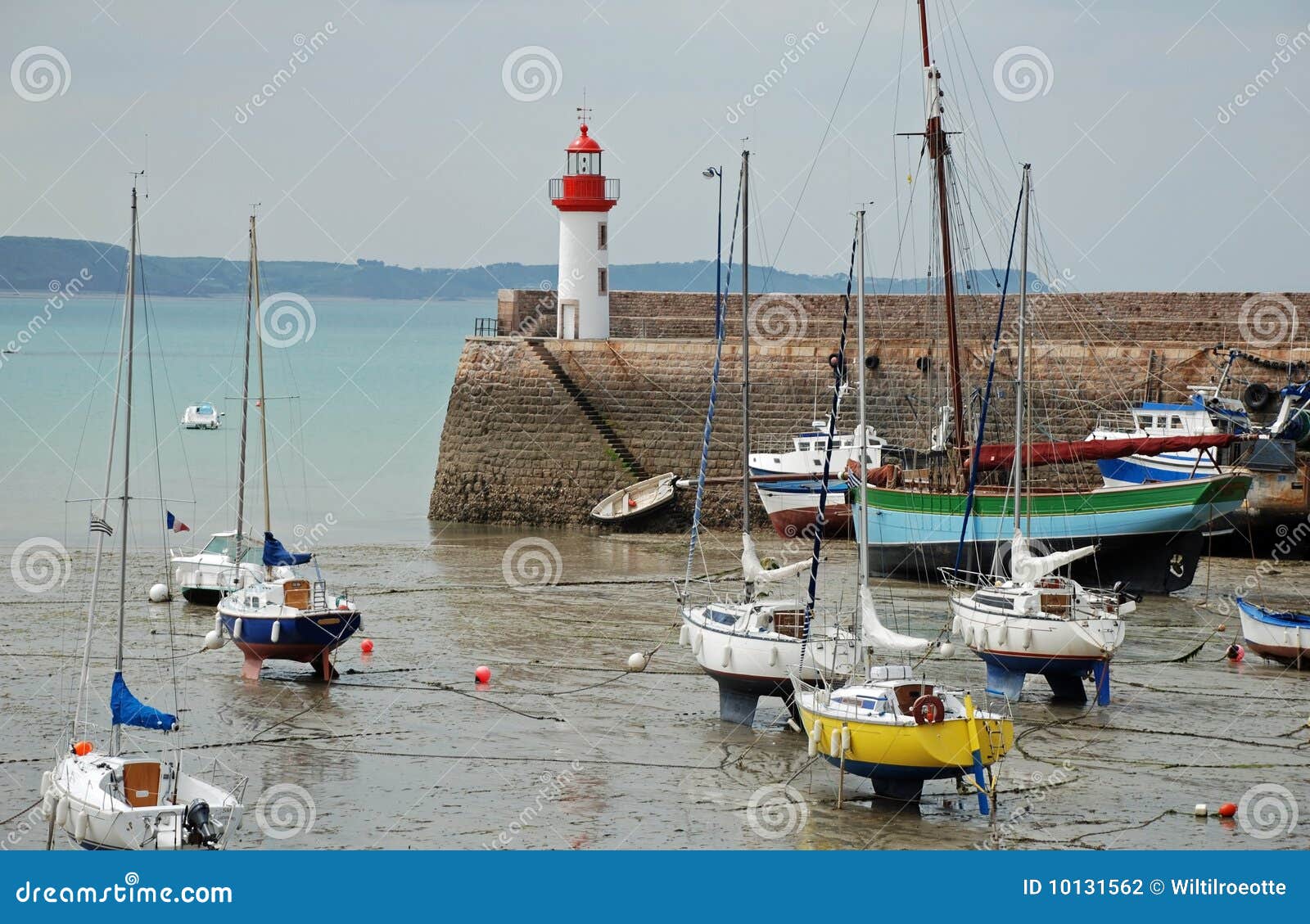 Lighthouse Harbor and Boats Stock Photo - Image of boats, guidance ...