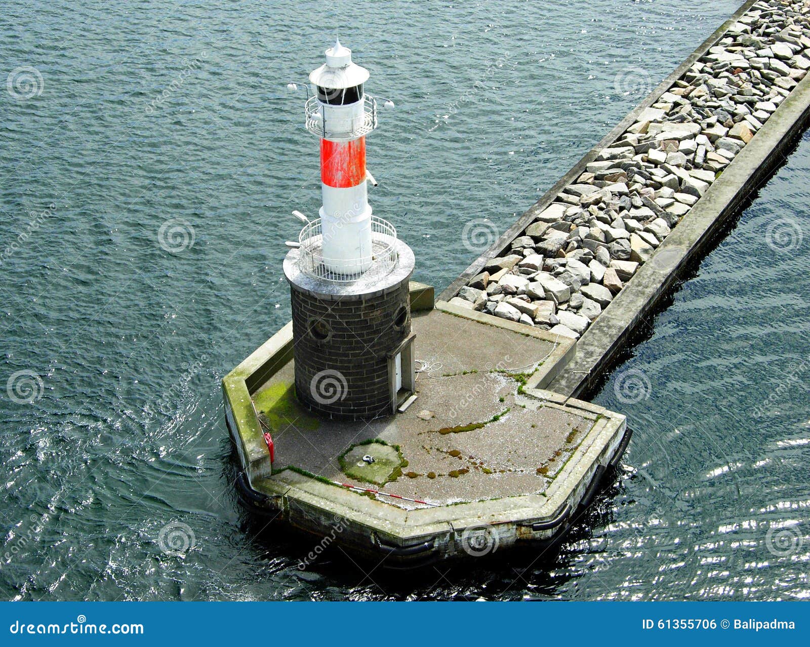 Lighthouse at the Harbor Entrance of Aarhus (Denmark) Stock Photo ...