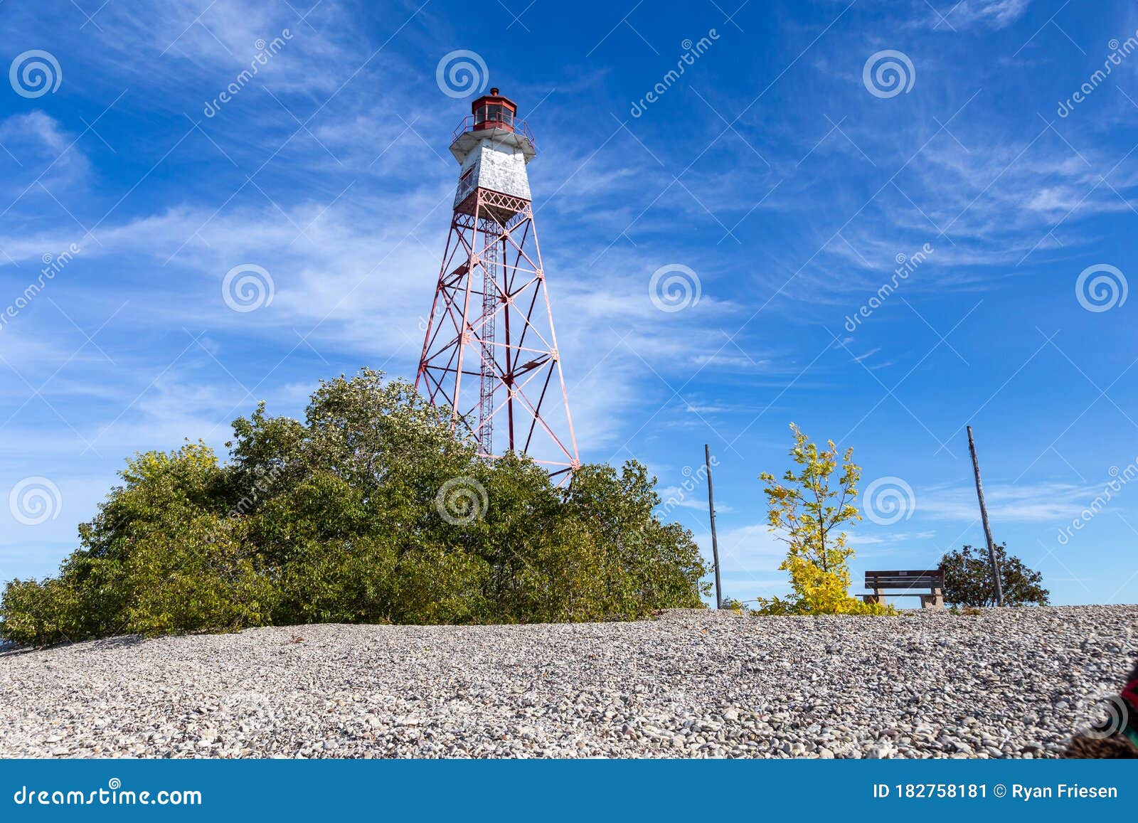 A Lighthouse on Hecla Island Manitoba Stock Image - Image of coastline ...