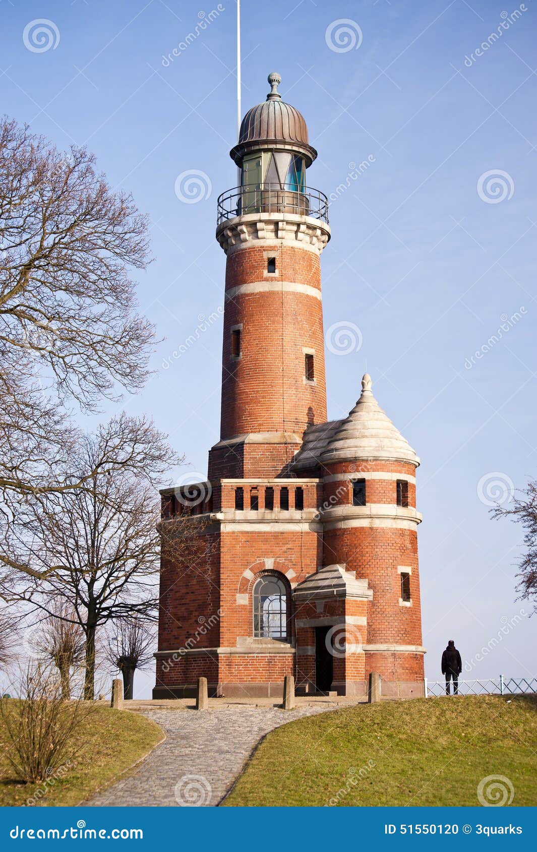 Lighthouse of Holtenau stock photo. Image of port, harbor - 51550120