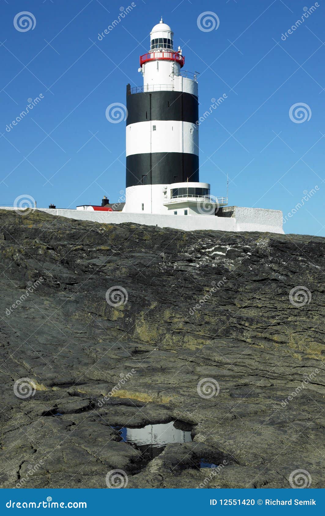Lighthouse, Hook Head stock photo. Image of outside, exterior - 12551420