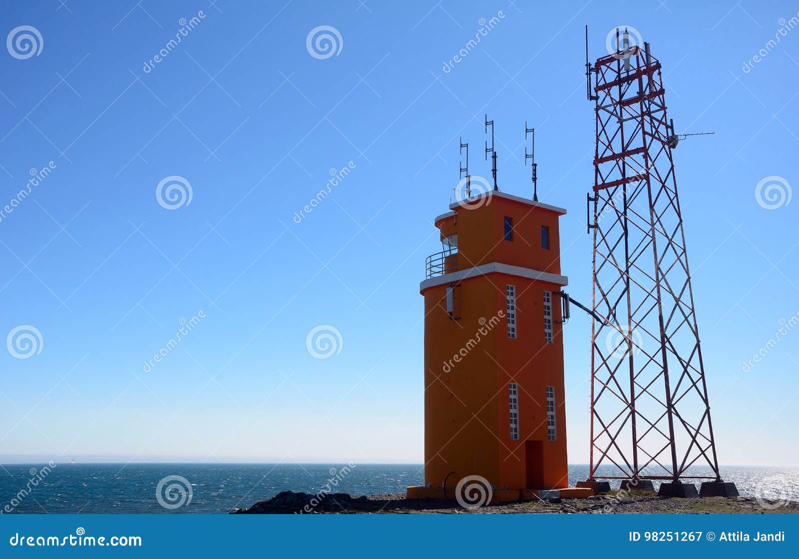 Lighthouse, Hvalnes, Iceland Stock Image - Image of hvalnes ...