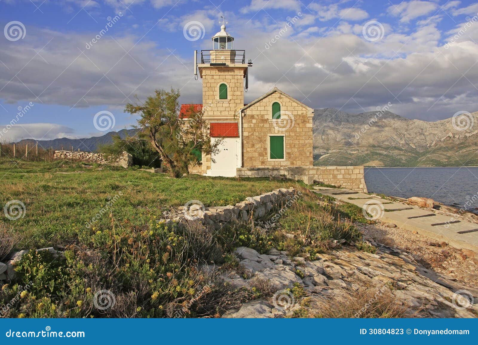 Lighthouse on Hvar Island, Croatia Stock Image - Image of adriatic ...