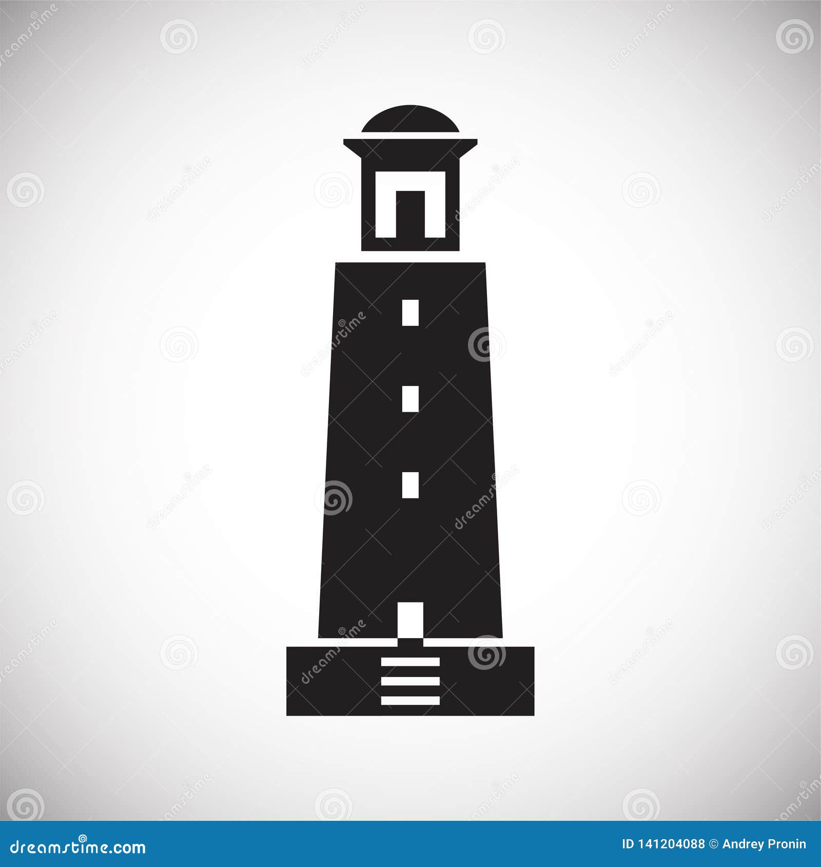 Lighthouse Icon on Background for Graphic and Web Design. Simple Vector ...