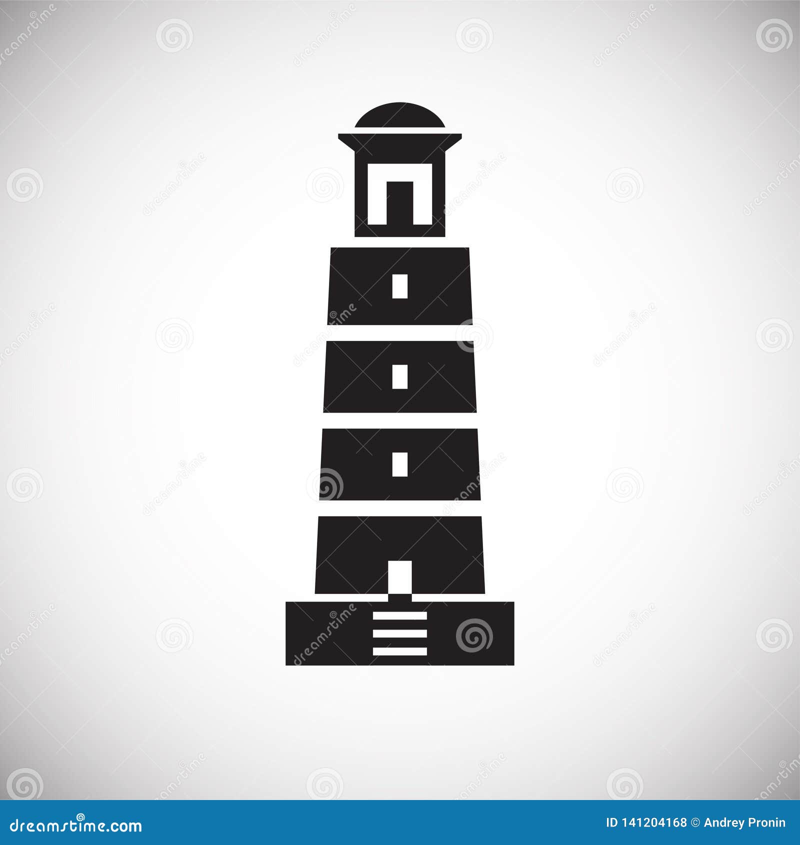 Lighthouse Icon on Background for Graphic and Web Design. Simple Vector ...