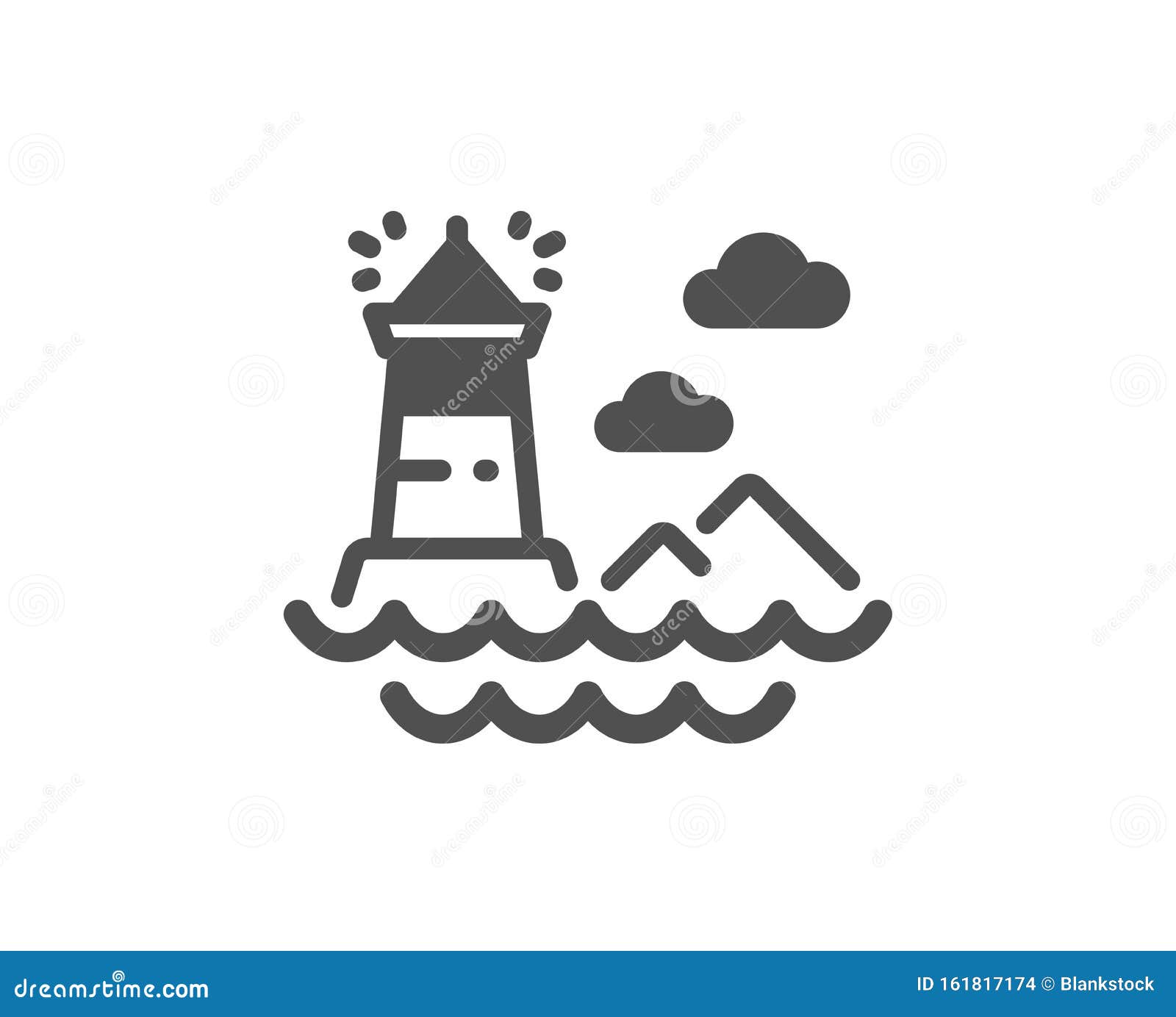 Lighthouse Icon. Beacon Tower Sign. Searchlight. Vector Stock Vector ...