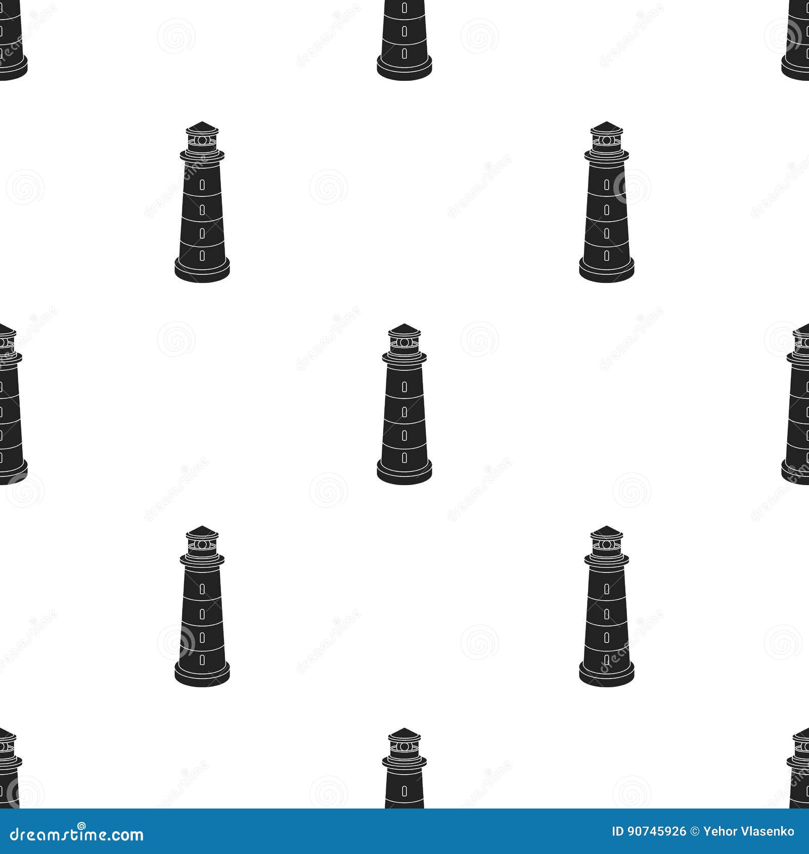 Lighthouse Icon in Black Style Isolated on White Background. Light ...