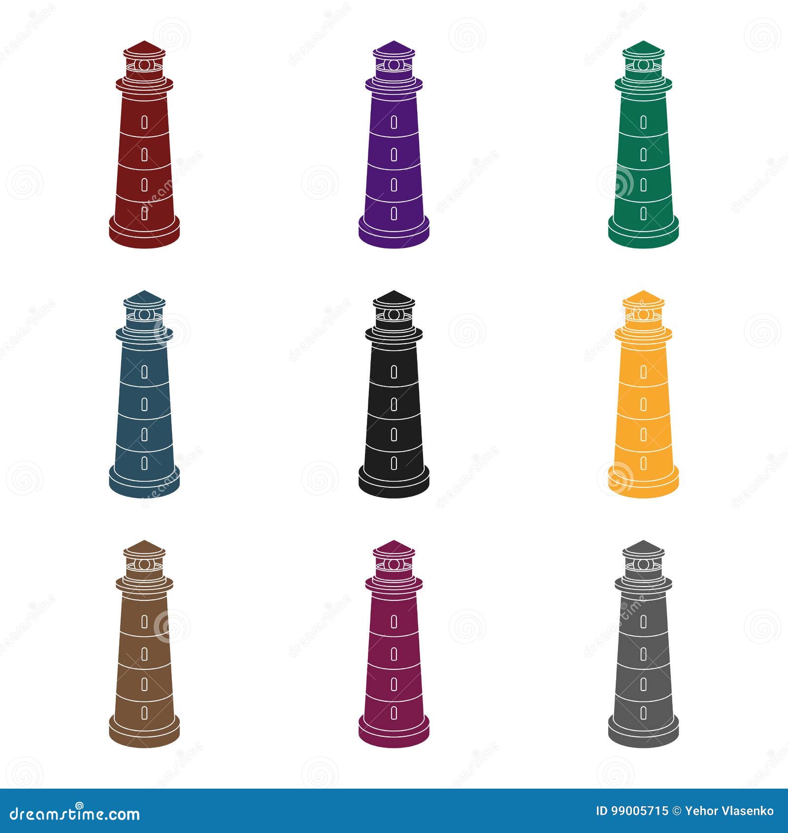 Lighthouse Icon in Black Style Isolated on White Background. Light ...