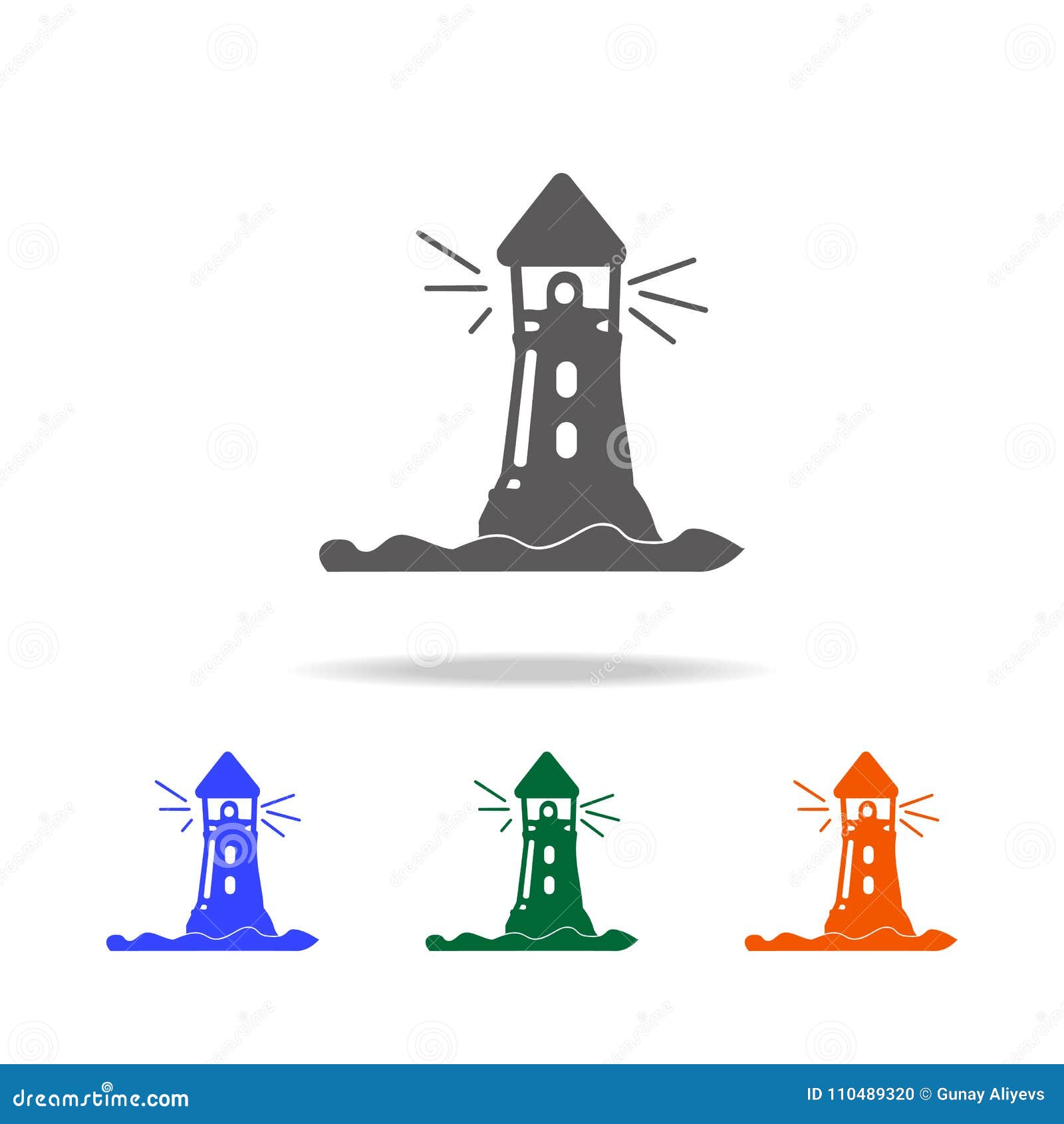 Lighthouse Icon. Element of Beach Holidays Multi Colored Icons for ...