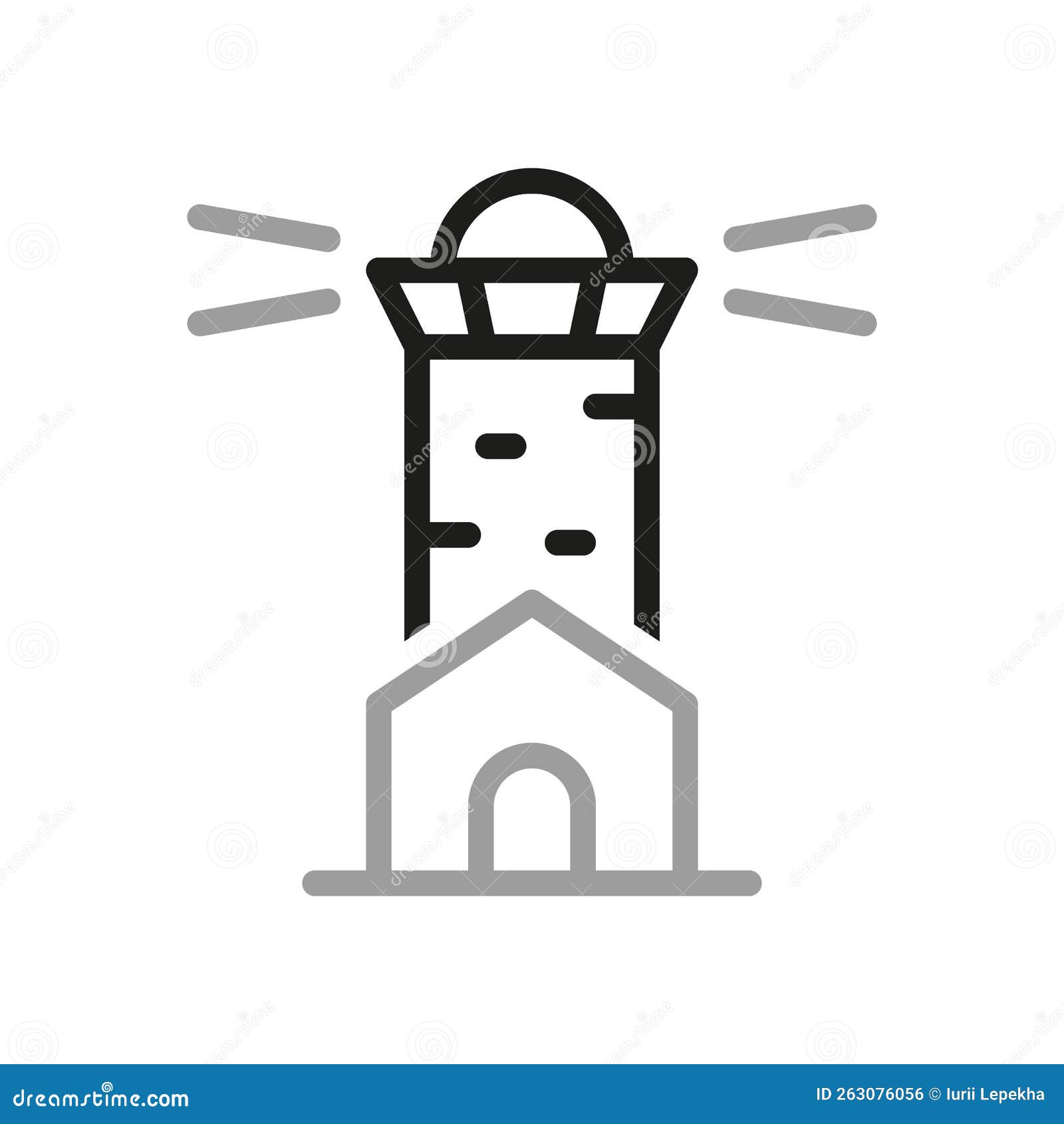 Lighthouse, Icon. Marine Lighthouses, Linear Icon. Line with Editable ...