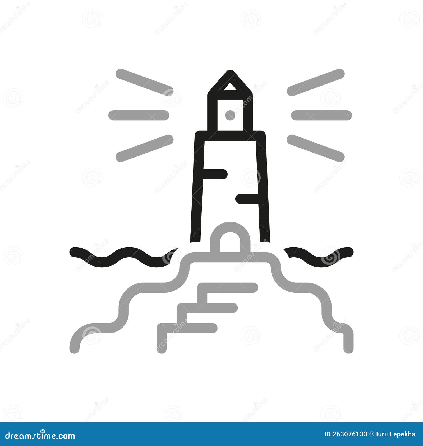 Lighthouse, Icon. Marine Lighthouses, Linear Icon. Line with Editable ...