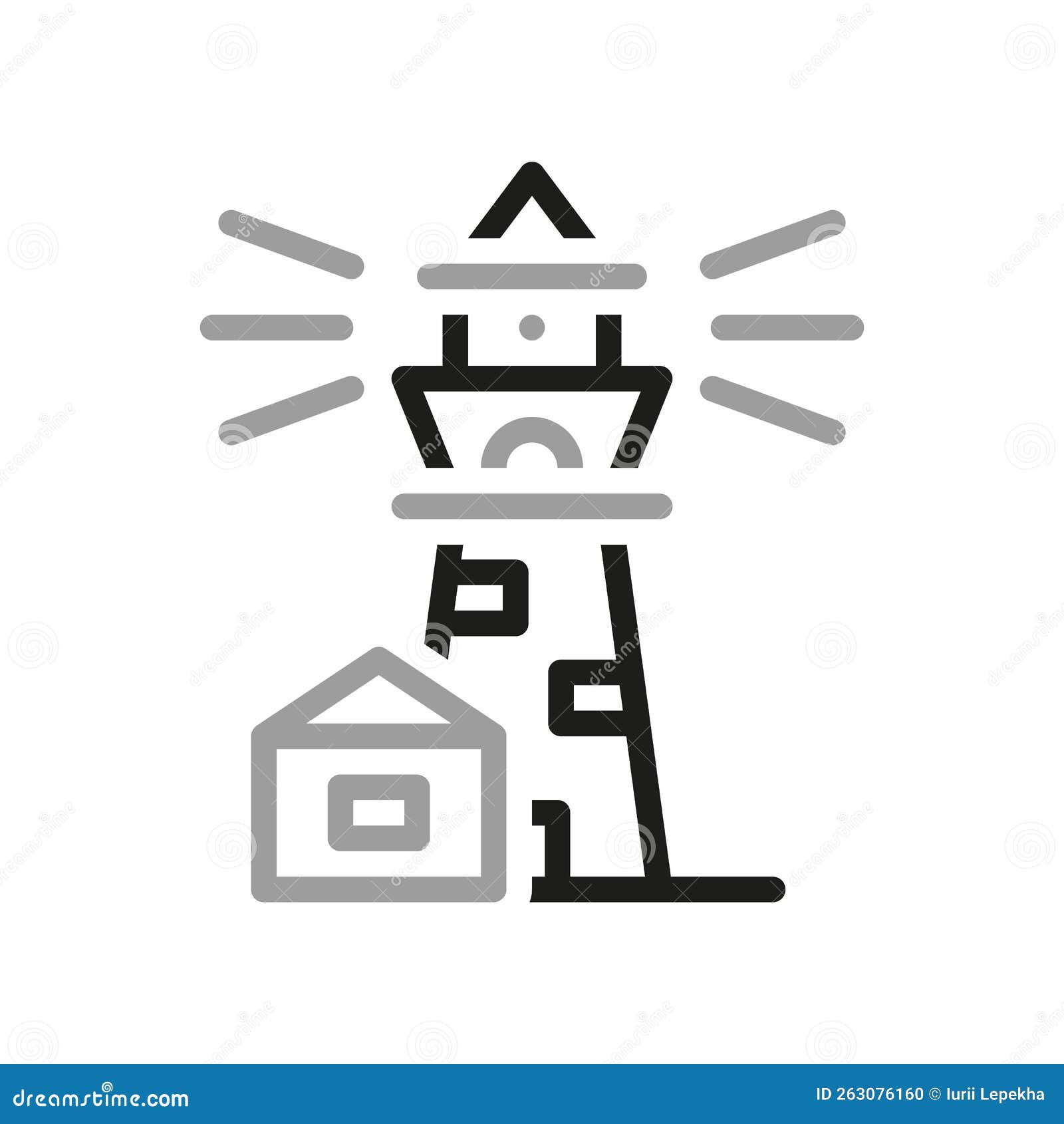 Lighthouse, Icon. Marine Lighthouses, Linear Icon. Line with Editable ...
