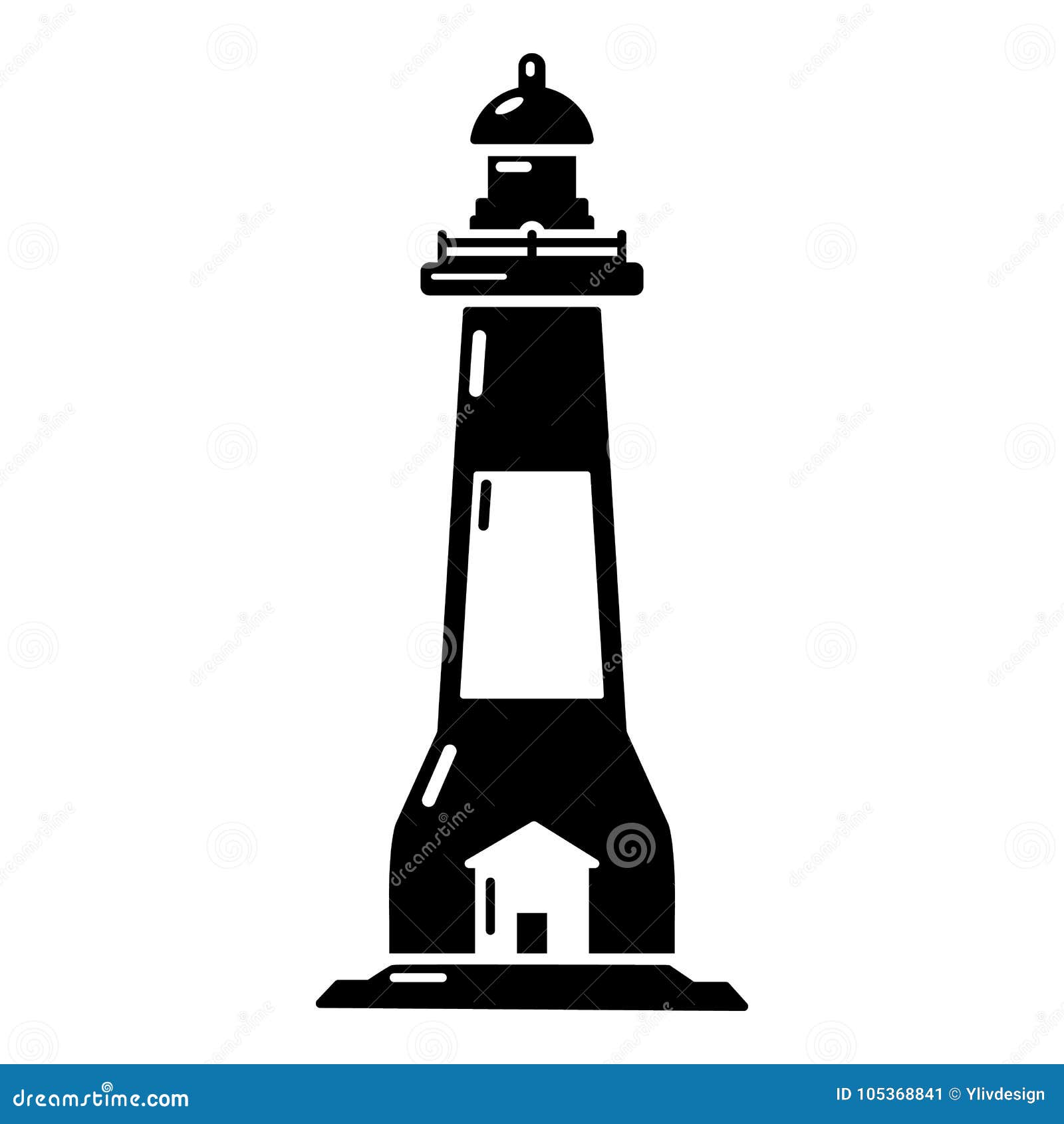 Lighthouse Icon, Simple Style Stock Vector - Illustration of building ...