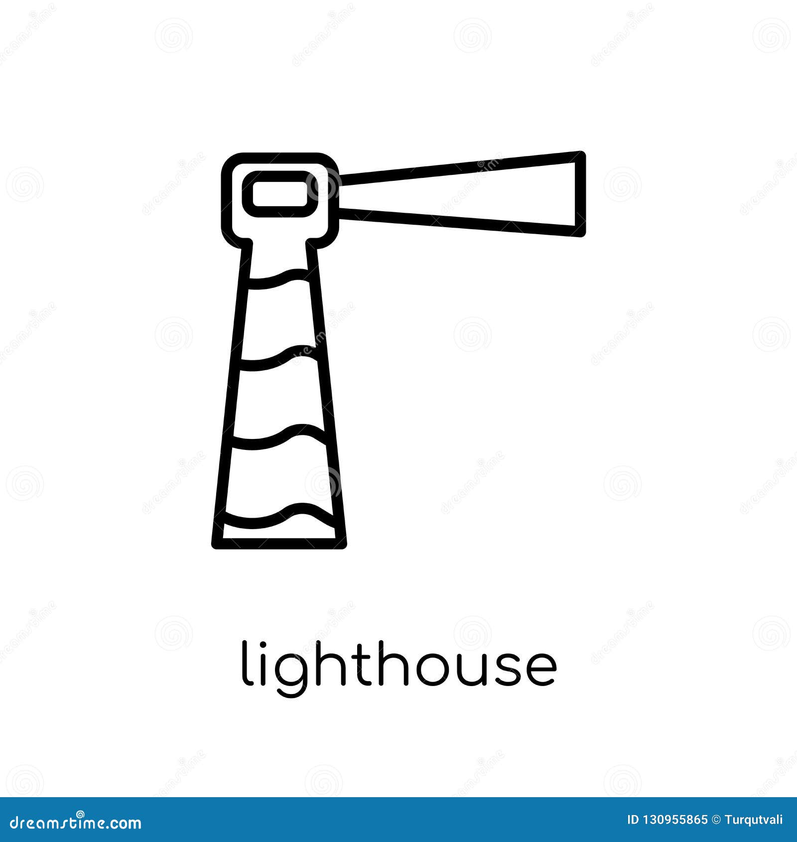 Lighthouse Icon. Trendy Modern Flat Linear Vector Lighthouse Icon on ...