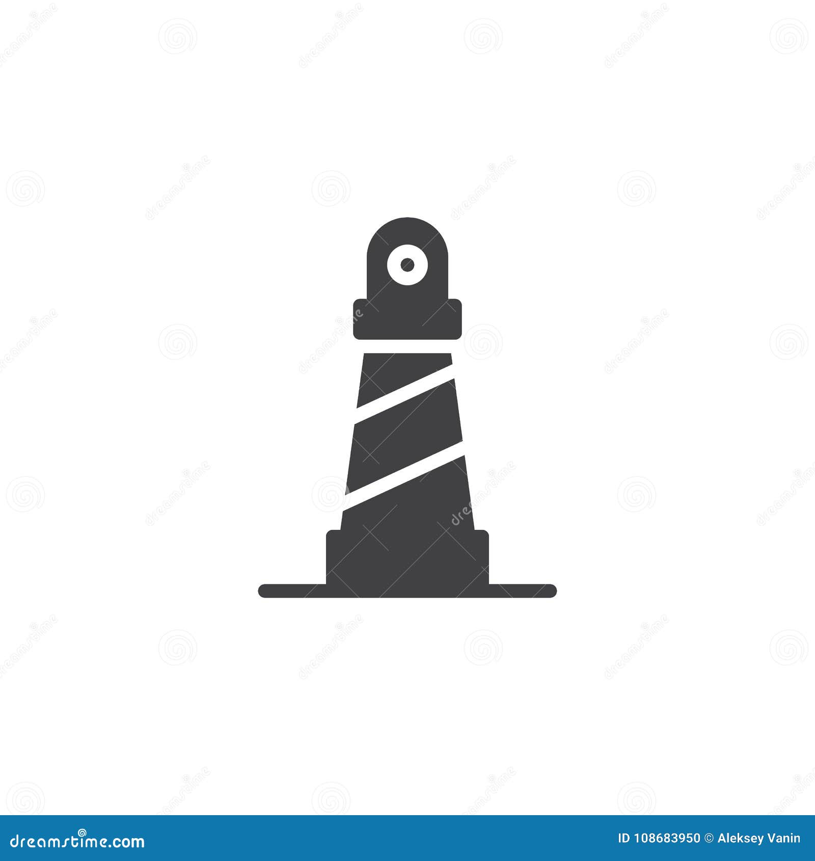 Lighthouse icon vector stock vector. Illustration of graphics - 108683950