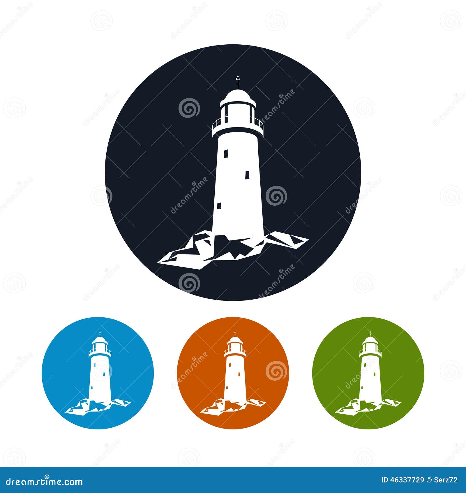 Lighthouse Icon, Vector Illustration Stock Vector - Illustration of ...
