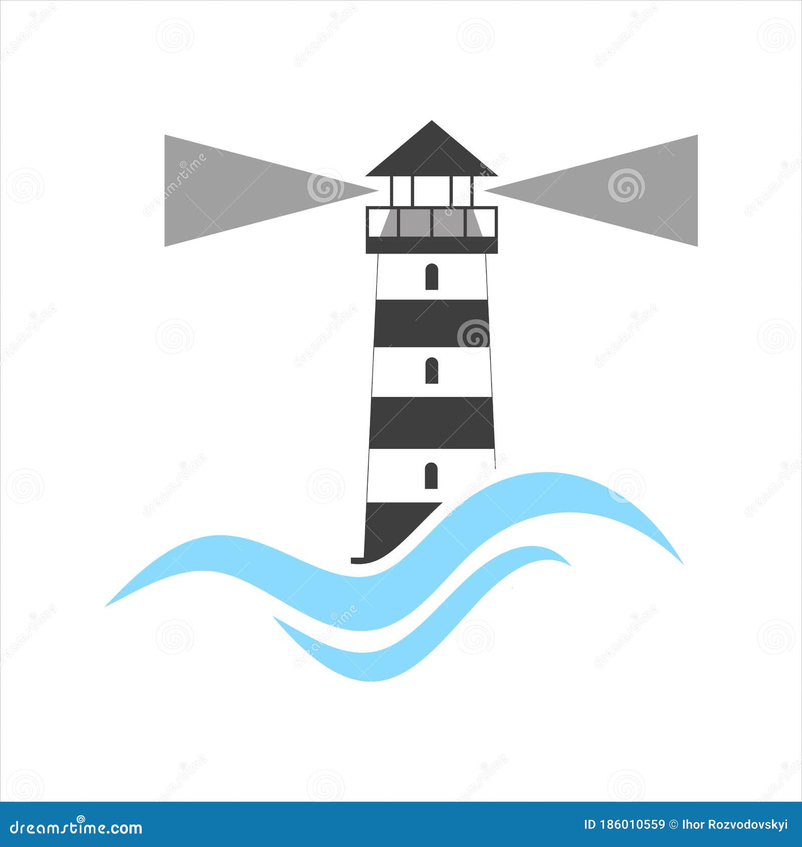 Lighthouse Icon on a White Background, Flat Style. EPS10 Stock ...