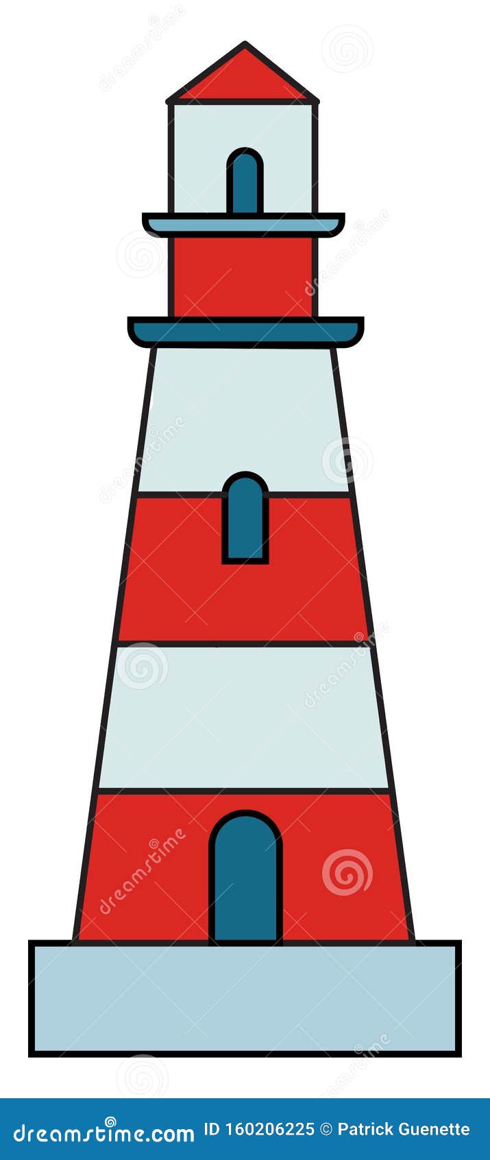 Lighthouse, Illustration, Vector Stock Vector - Illustration of coast ...