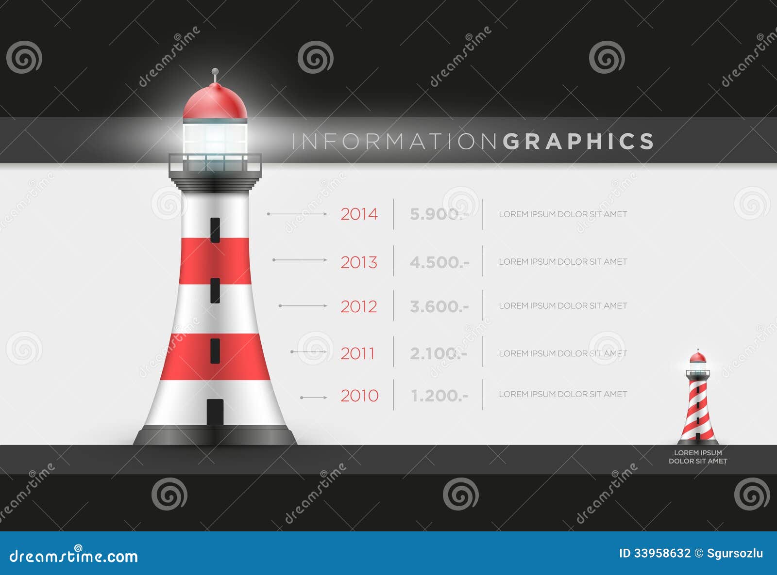 Lighthouse Infographic stock vector. Illustration of house - 33958632