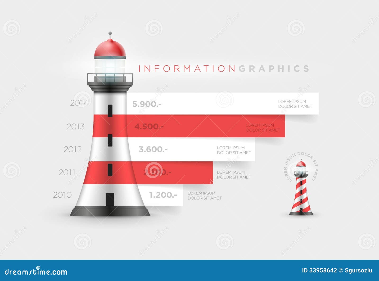Lighthouse Infographic stock vector. Illustration of chart - 33958642