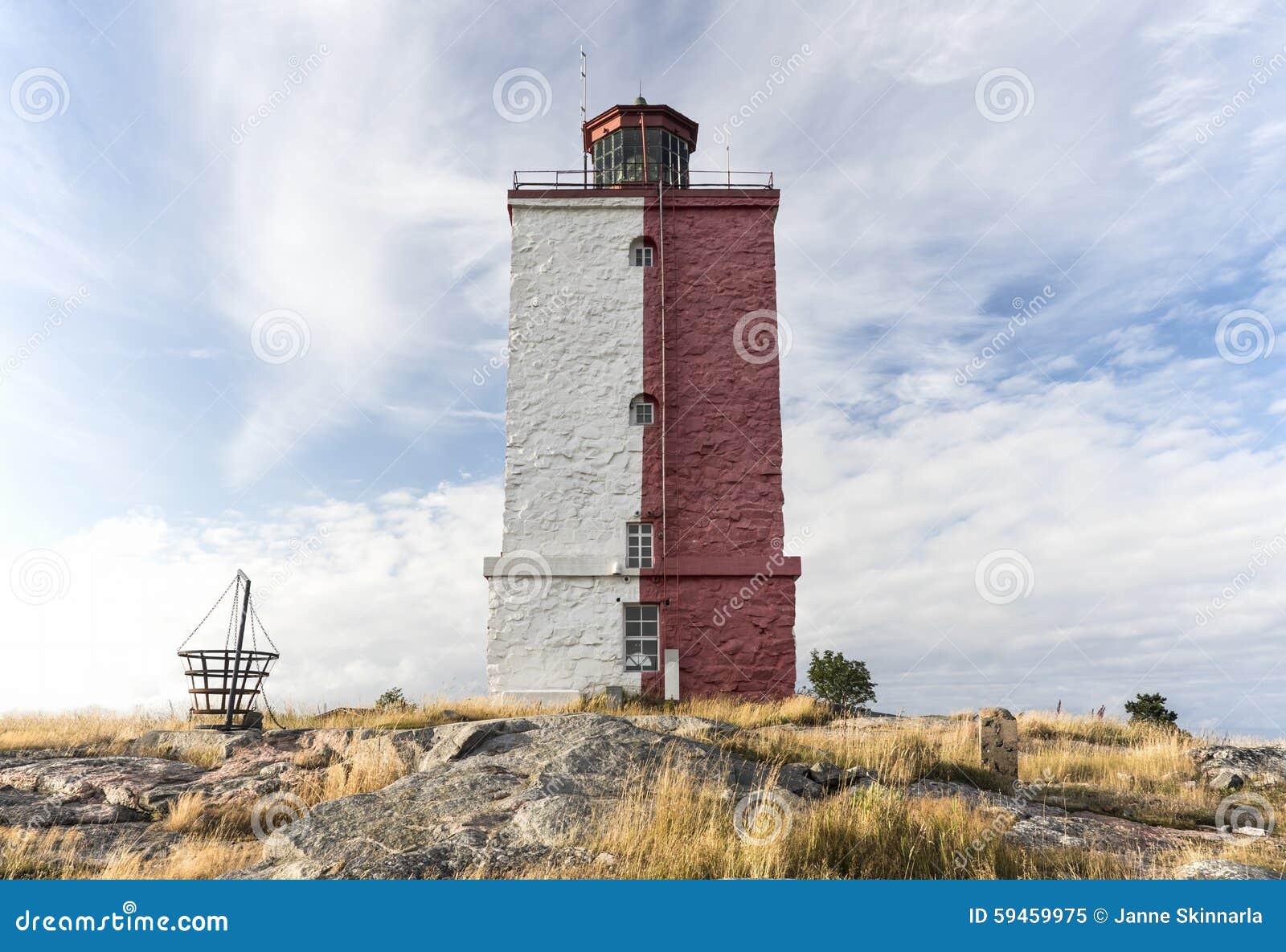 Lighthouse on the Island of UtÃ¶ Stock Image - Image of marine, night ...