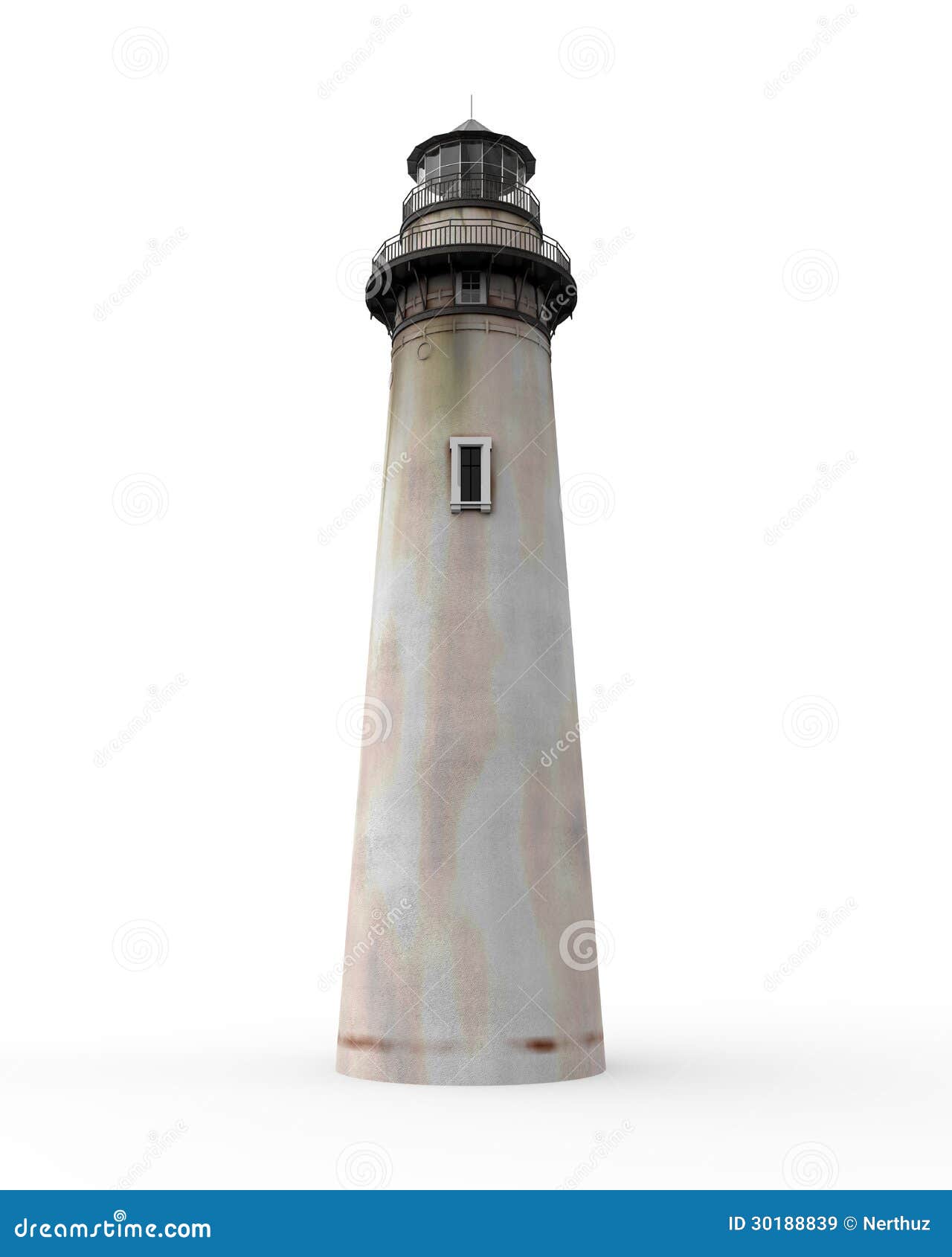 Lighthouse Isolated on White Background Stock Illustration ...
