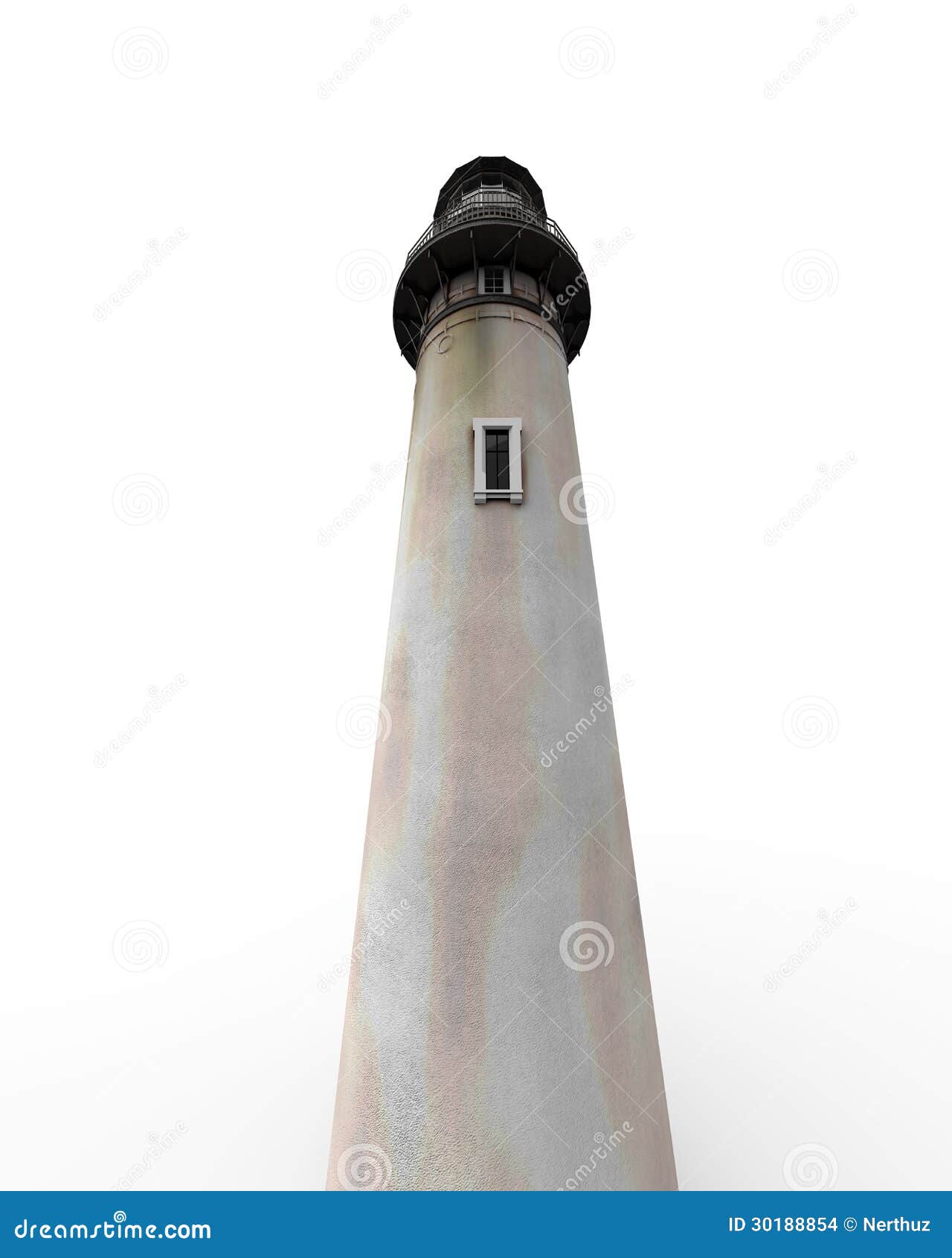 Lighthouse Isolated on White Background Stock Illustration ...
