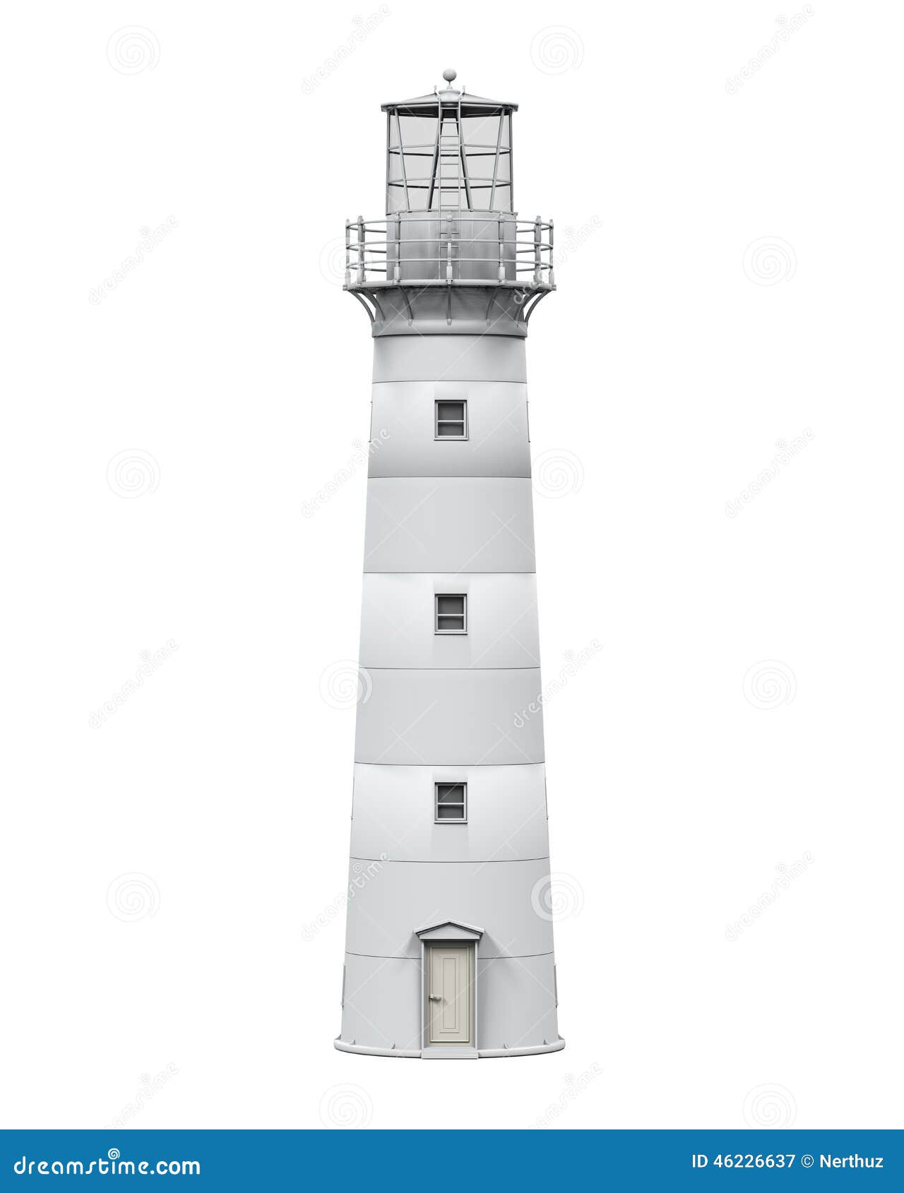 Lighthouse Isolated stock illustration. Illustration of outdoor - 46226637