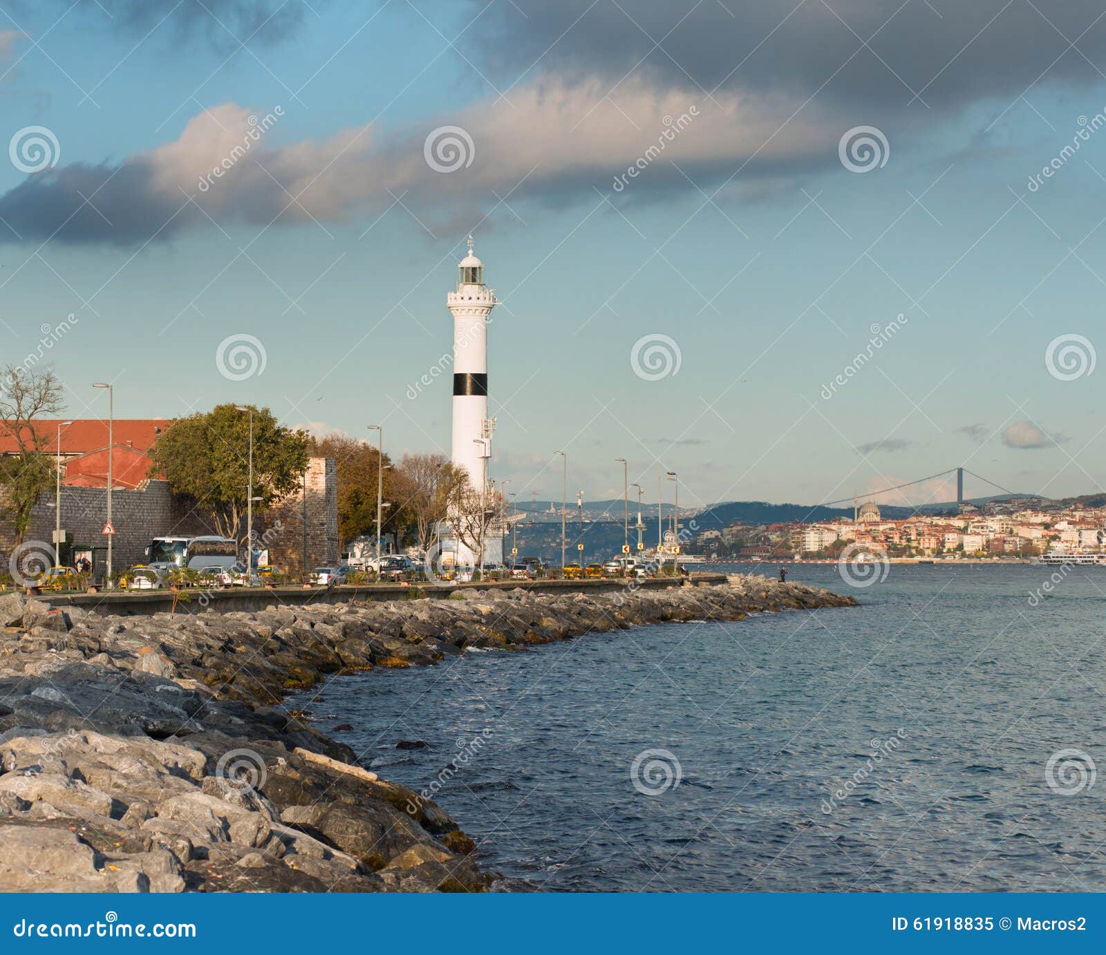 Lighthouse in Istanbul stock image. Image of bosphorus - 61918835