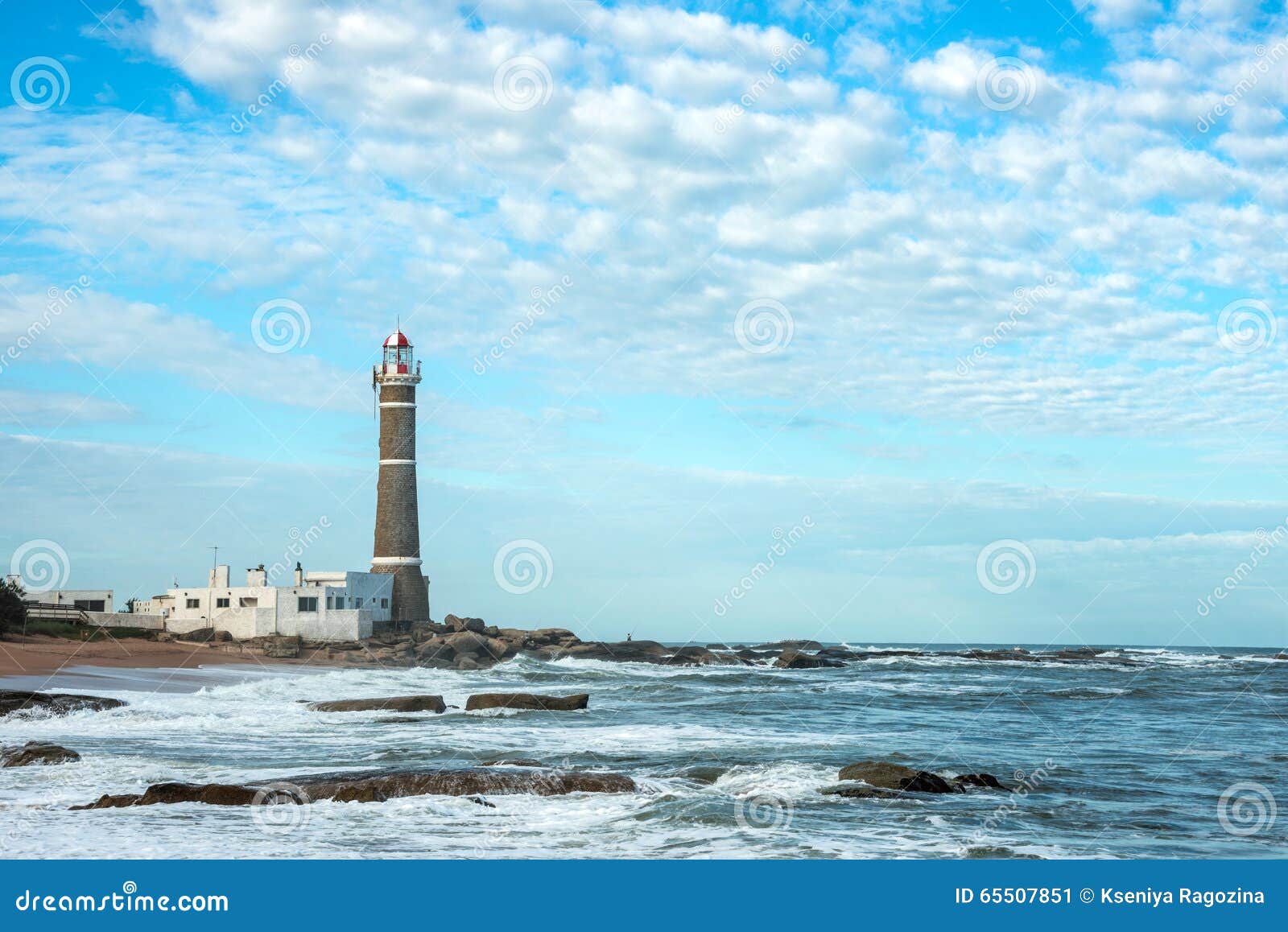 Lighthouse in Jose Ignacio, Uruguay Stock Image - Image of coastal ...