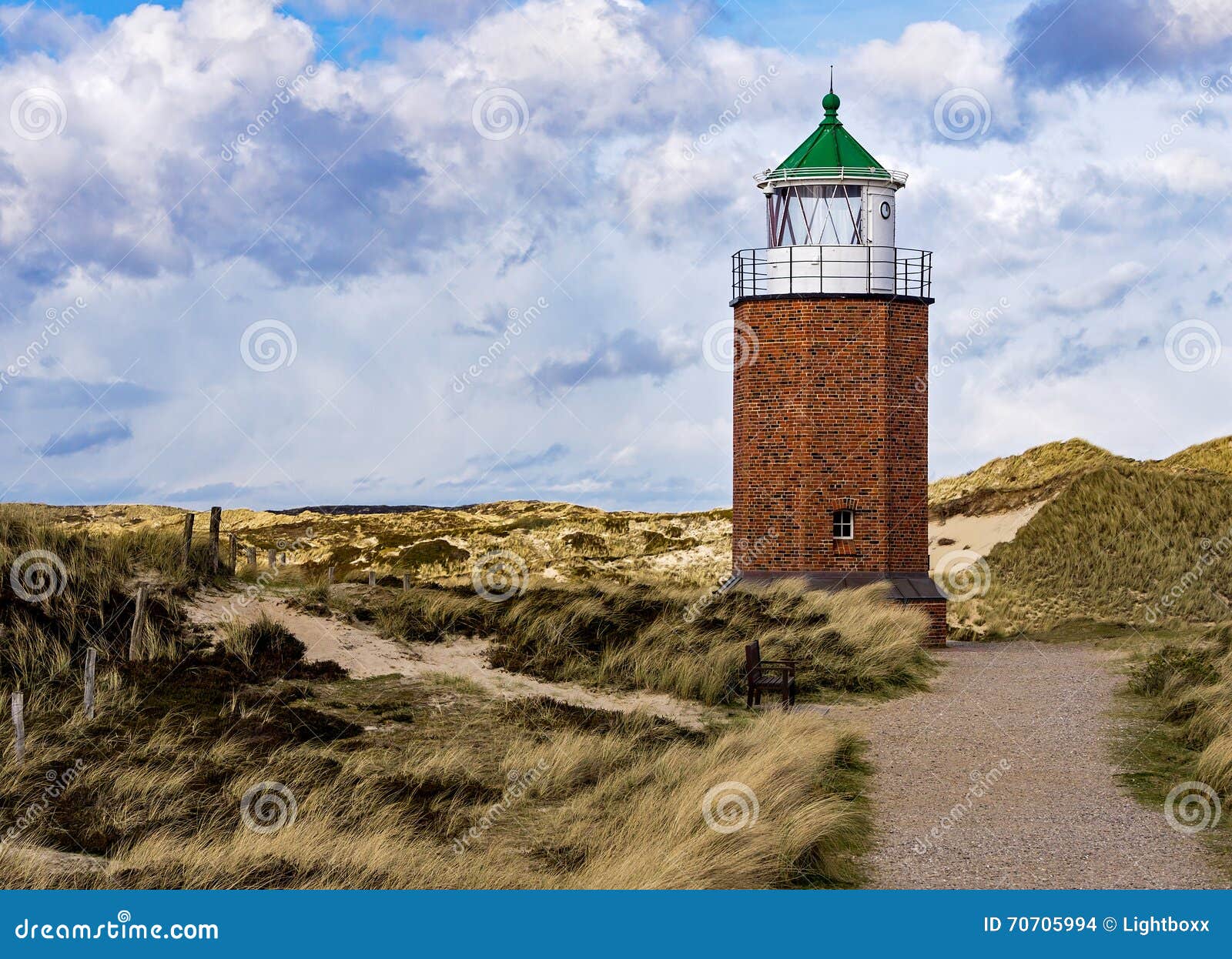 Lighthouse at Kampen stock photo. Image of grass, frisian - 70705994