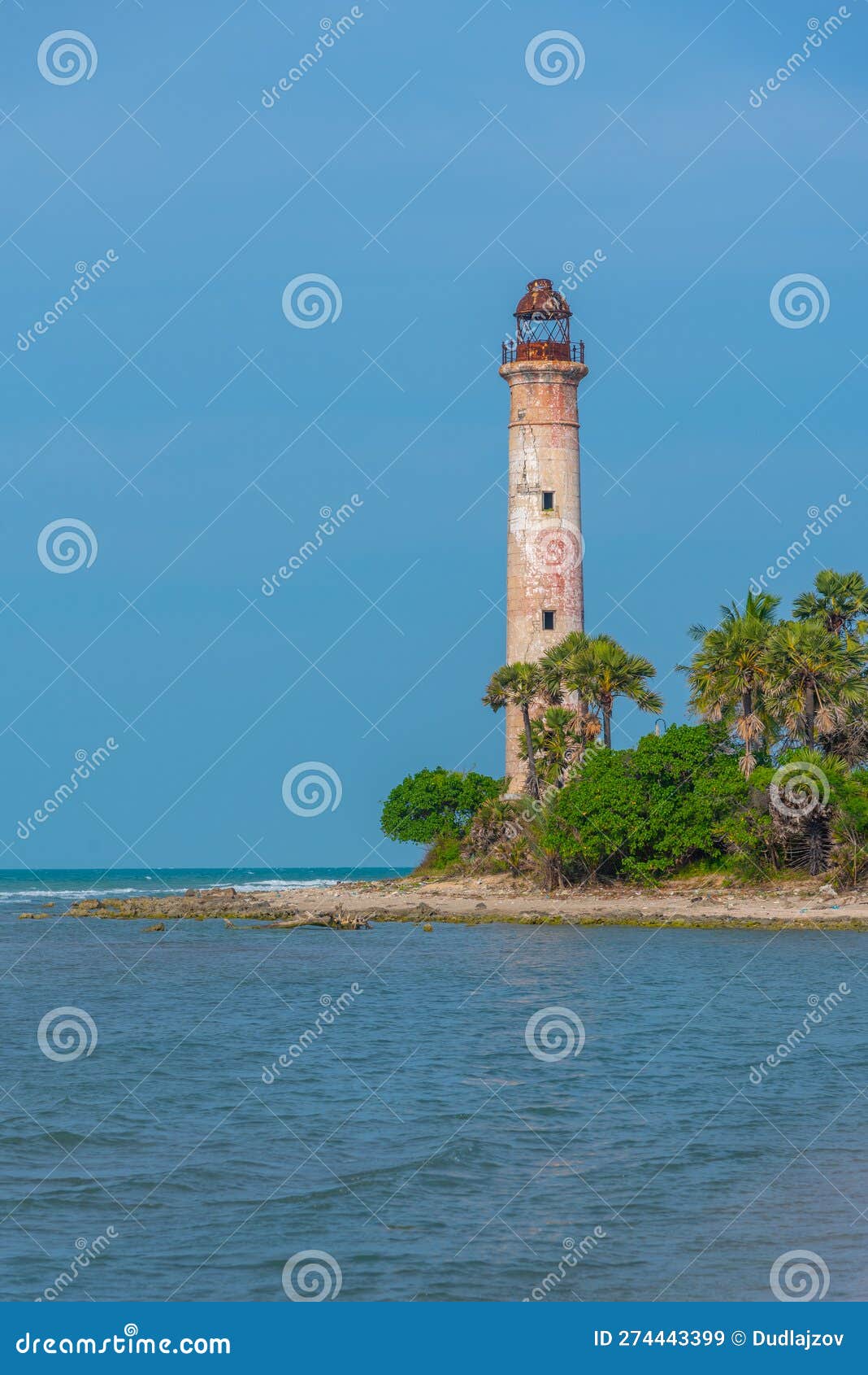 Lighthouse Karainagar at Sri Lanka Stock Image - Image of military ...