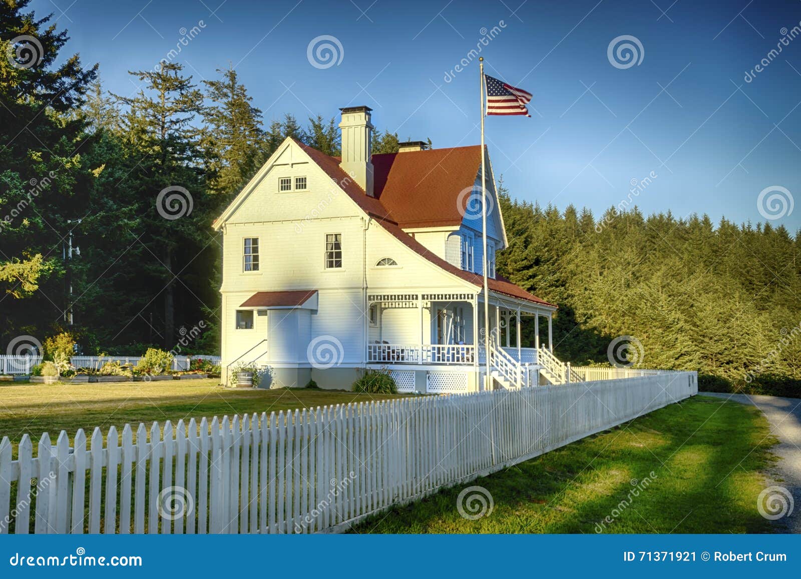 Lighthouse Keepers House, Oregon Stock Image - Image of ocean ...