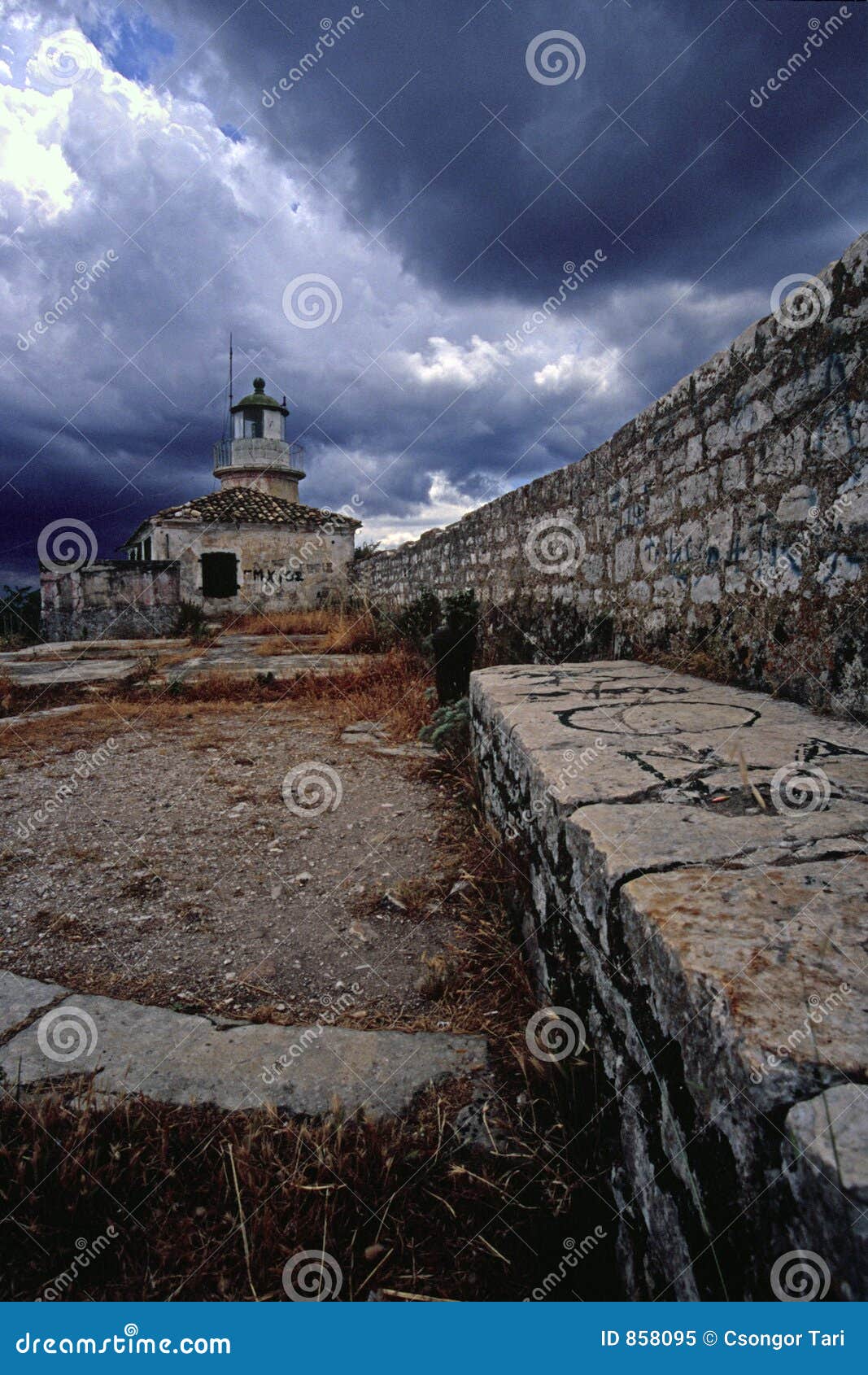 Lighthouse in Kerkyra, Corfu Stock Image - Image of guard, tourism: 858095