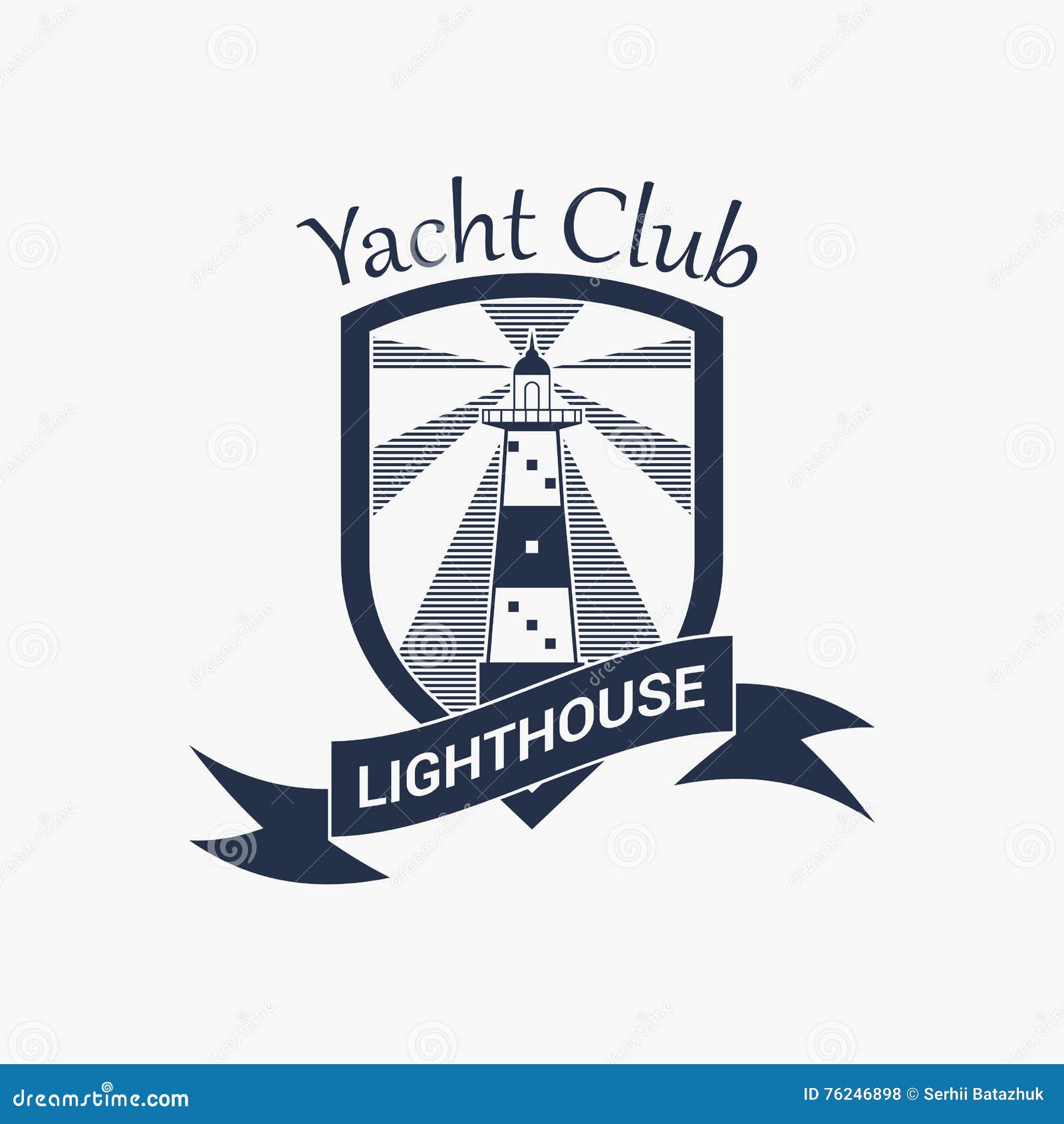 Lighthouse Label,logo or Badge Template. Vector Illustration. Stock ...