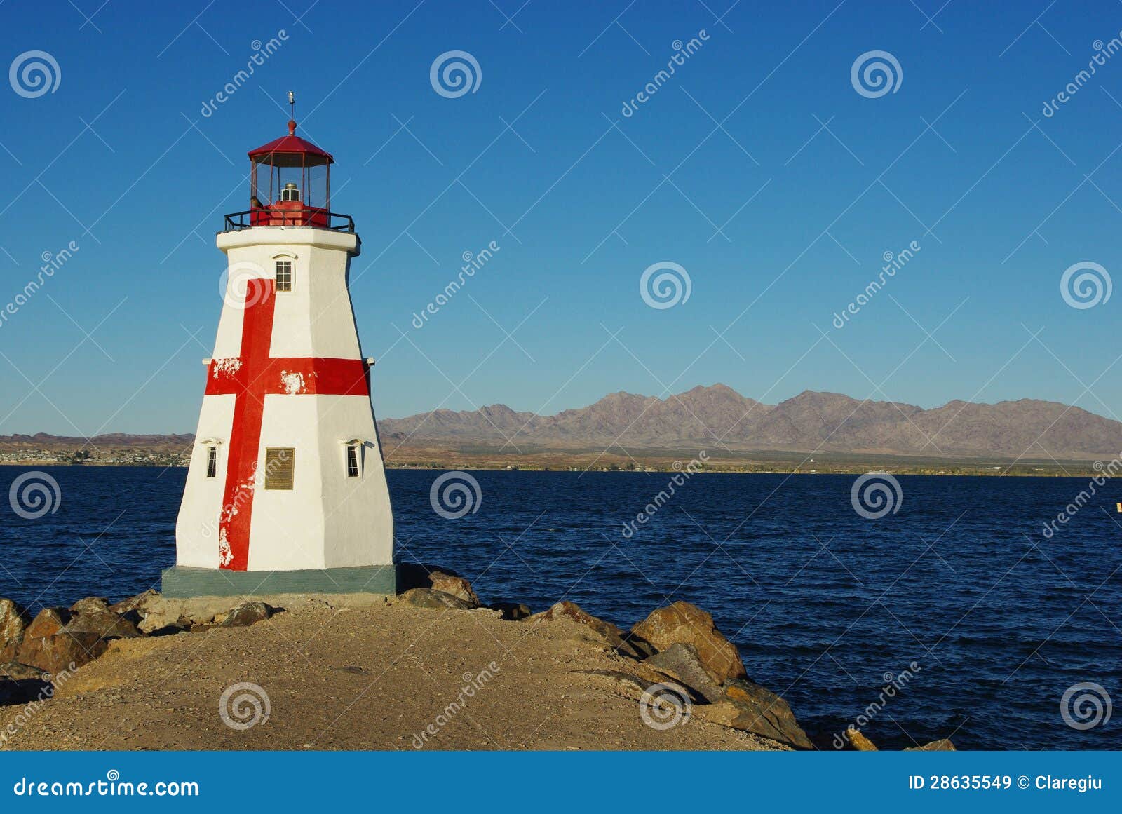 Lighthouse, Lake Havasu, Arizona Stock Image - Image of rocks, arizona ...