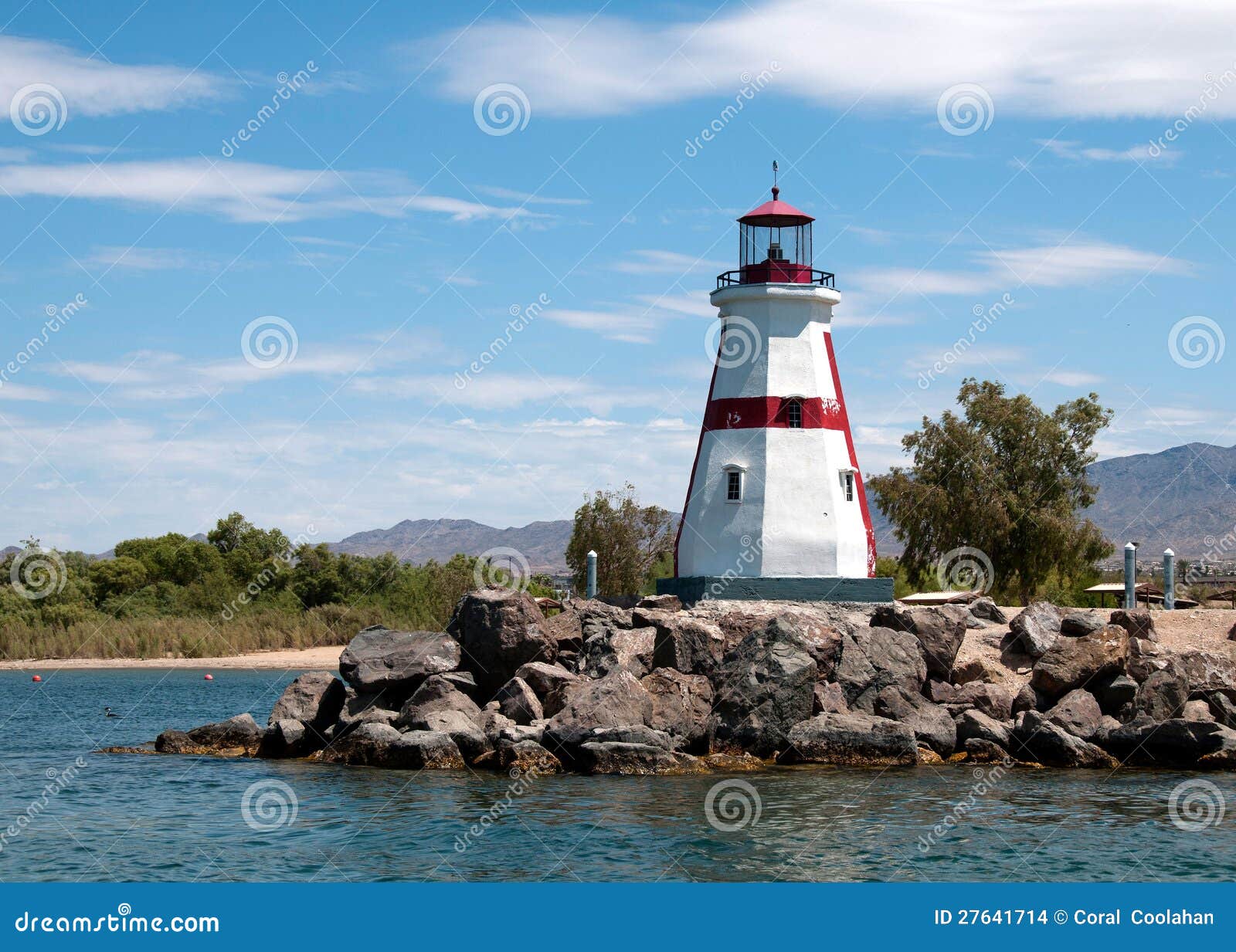 Lighthouse in Lake Havasu City, AZ Stock Photo - Image of white ...