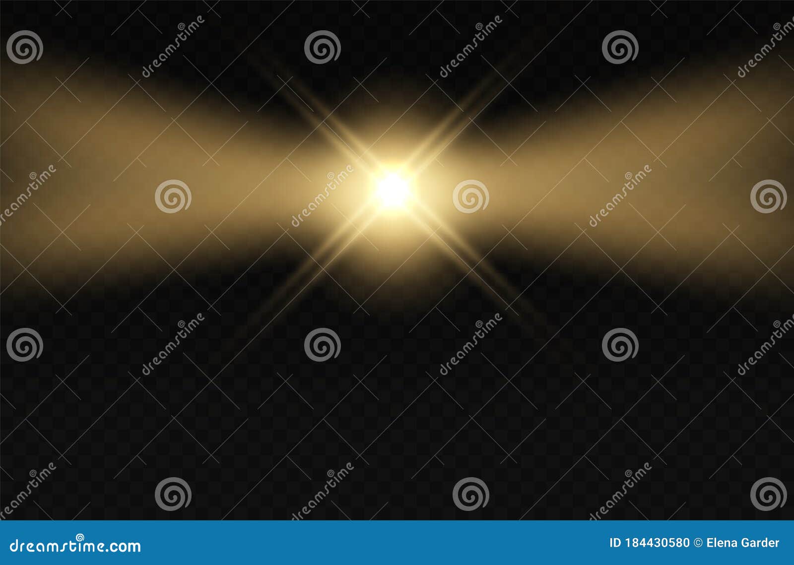 Lighthouse. Light Blink Effect. Lamp Fog Night Beams Stock Vector ...