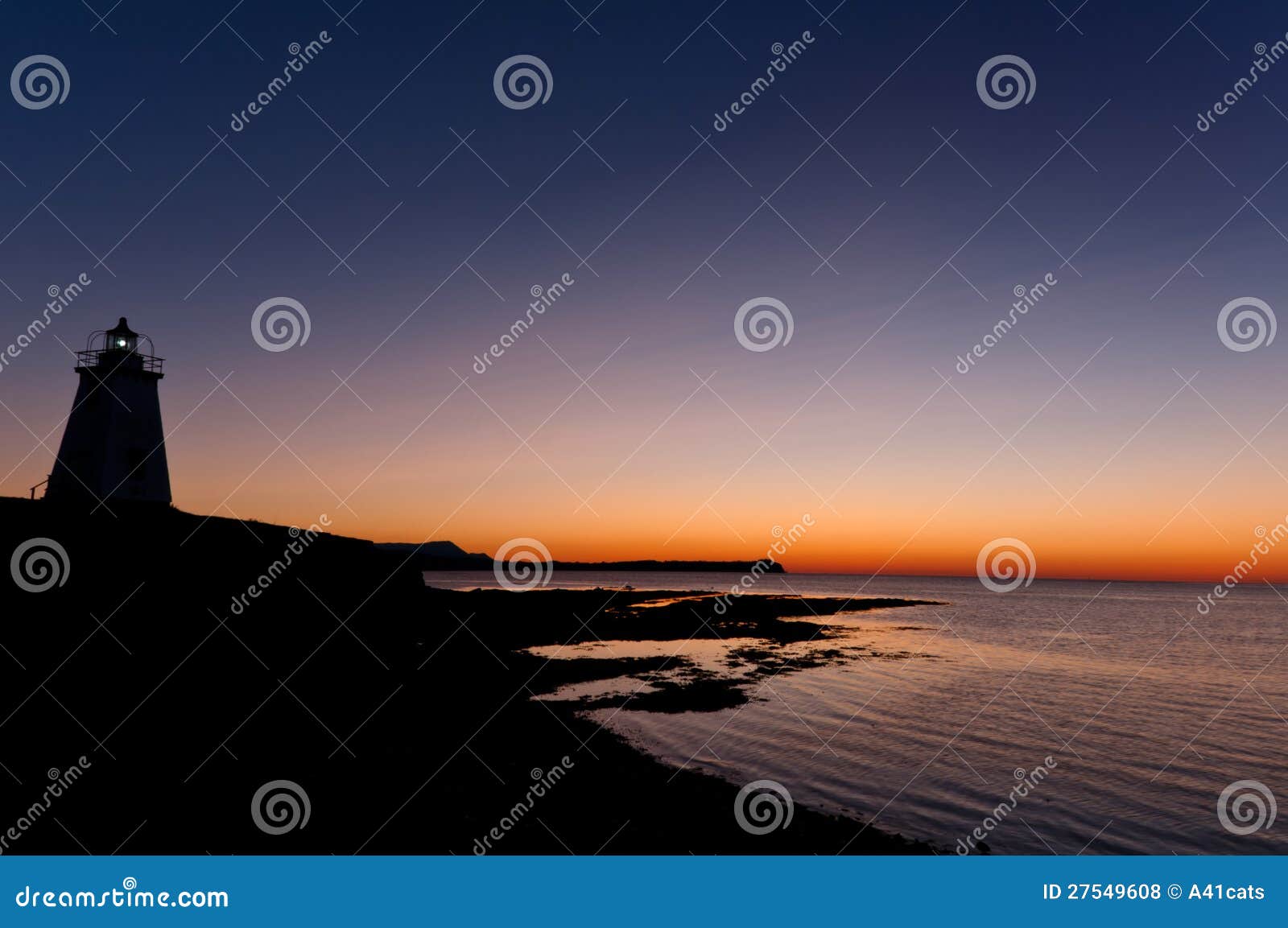 Lighthouse in the Light of an Early Morning Stock Photo - Image of ...