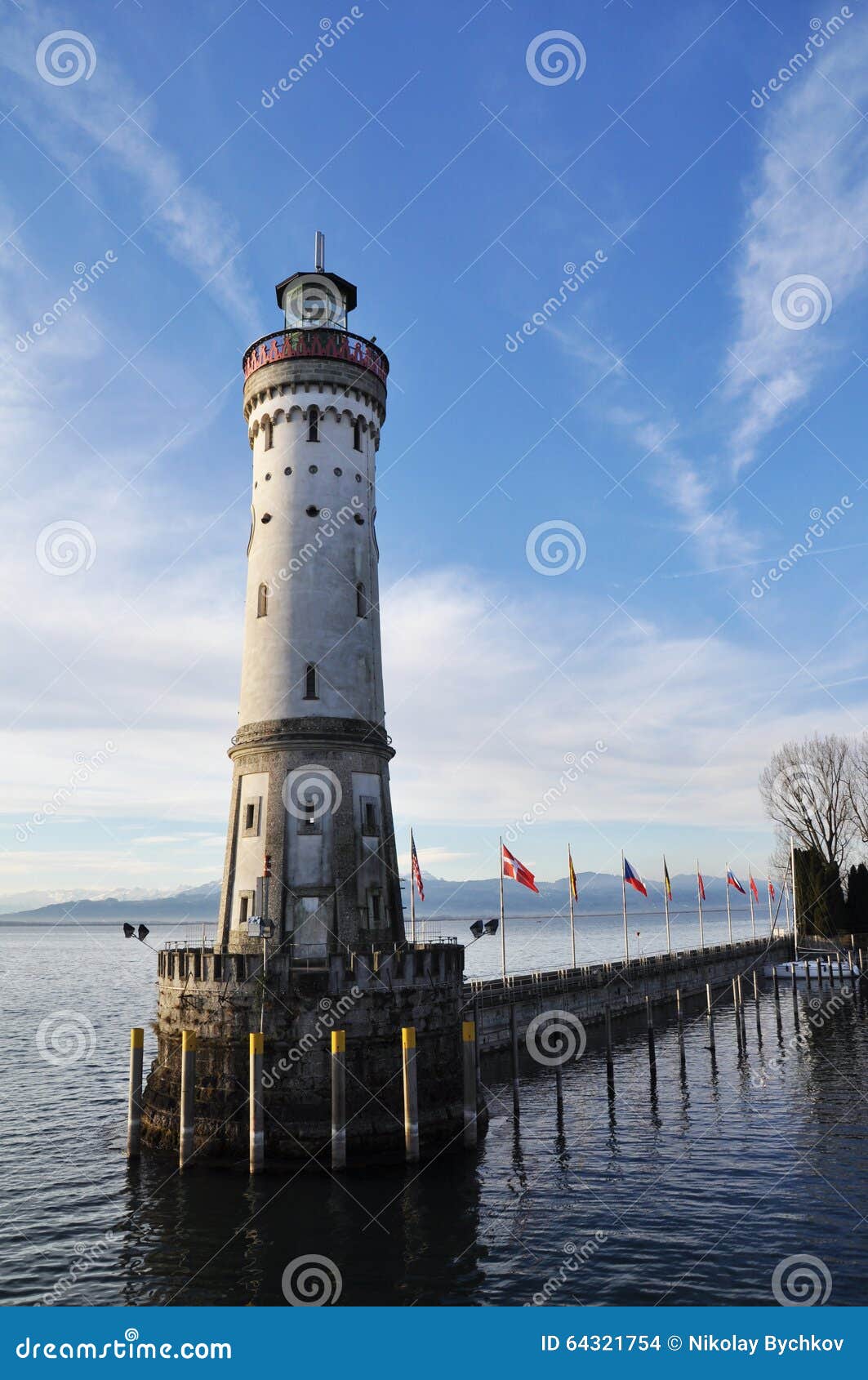 Lighthouse from Lindau. Germany Stock Photo - Image of entrance, water ...