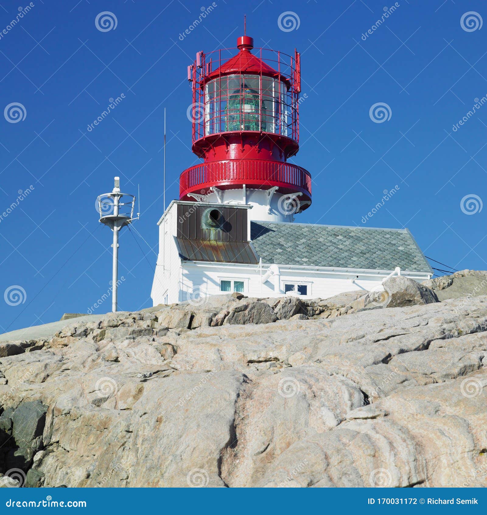 Lighthouse, Lindesnes, Norway Stock Photo - Image of locations ...