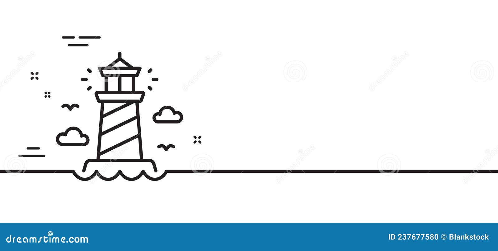 Lighthouse Line Icon. Beacon Tower Sign. Searchlight. Minimal Line ...