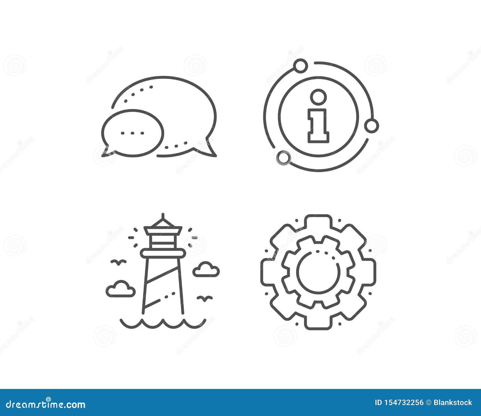 Lighthouse Line Icon. Beacon Tower Sign. Searchlight. Vector Stock ...