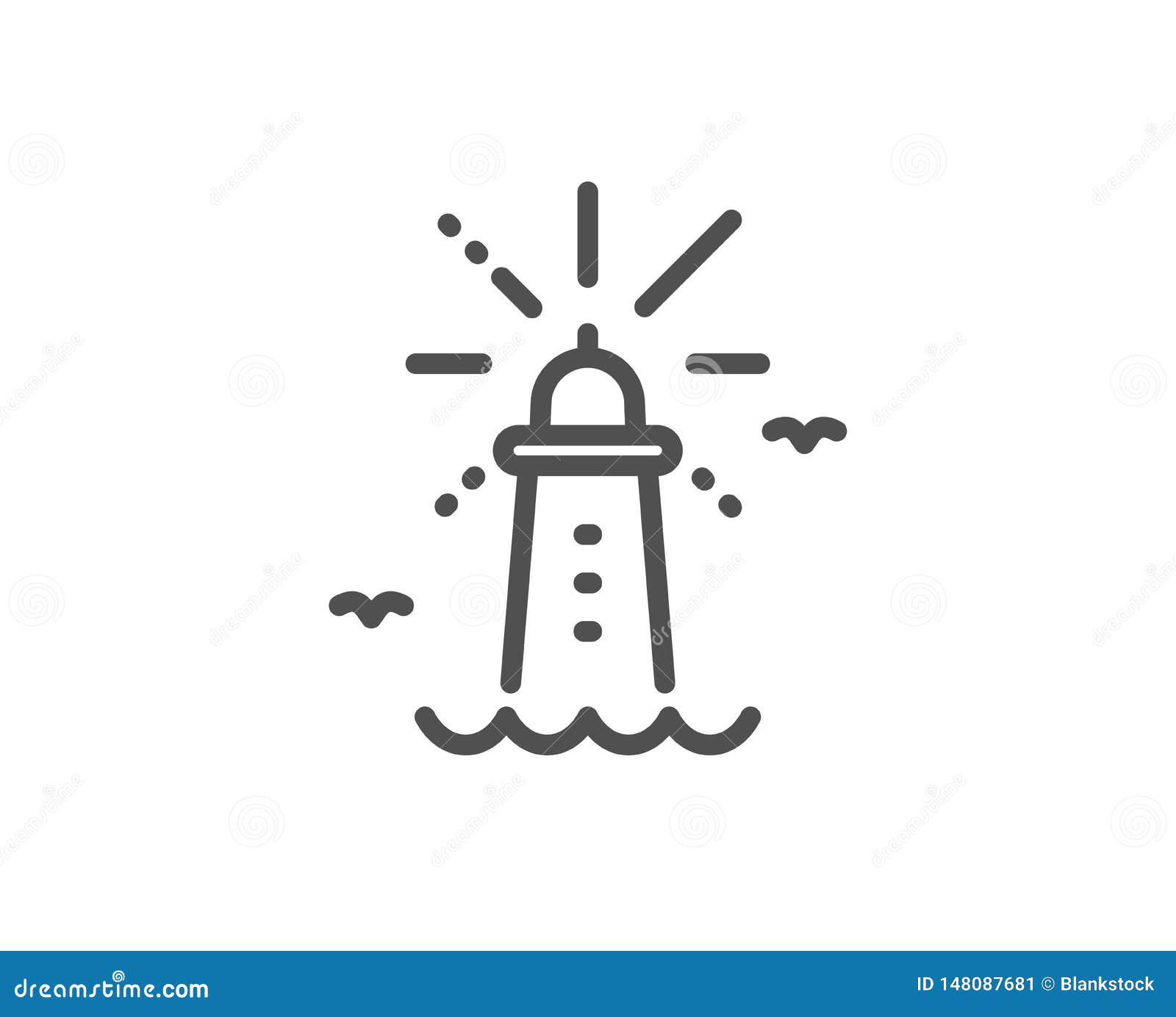 Lighthouse Line Icon. Beacon Tower Sign. Searchlight. Vector Stock ... Lighthouse Line Icon. Beacon Tower Sign. Searchlight. Vector Stock ...