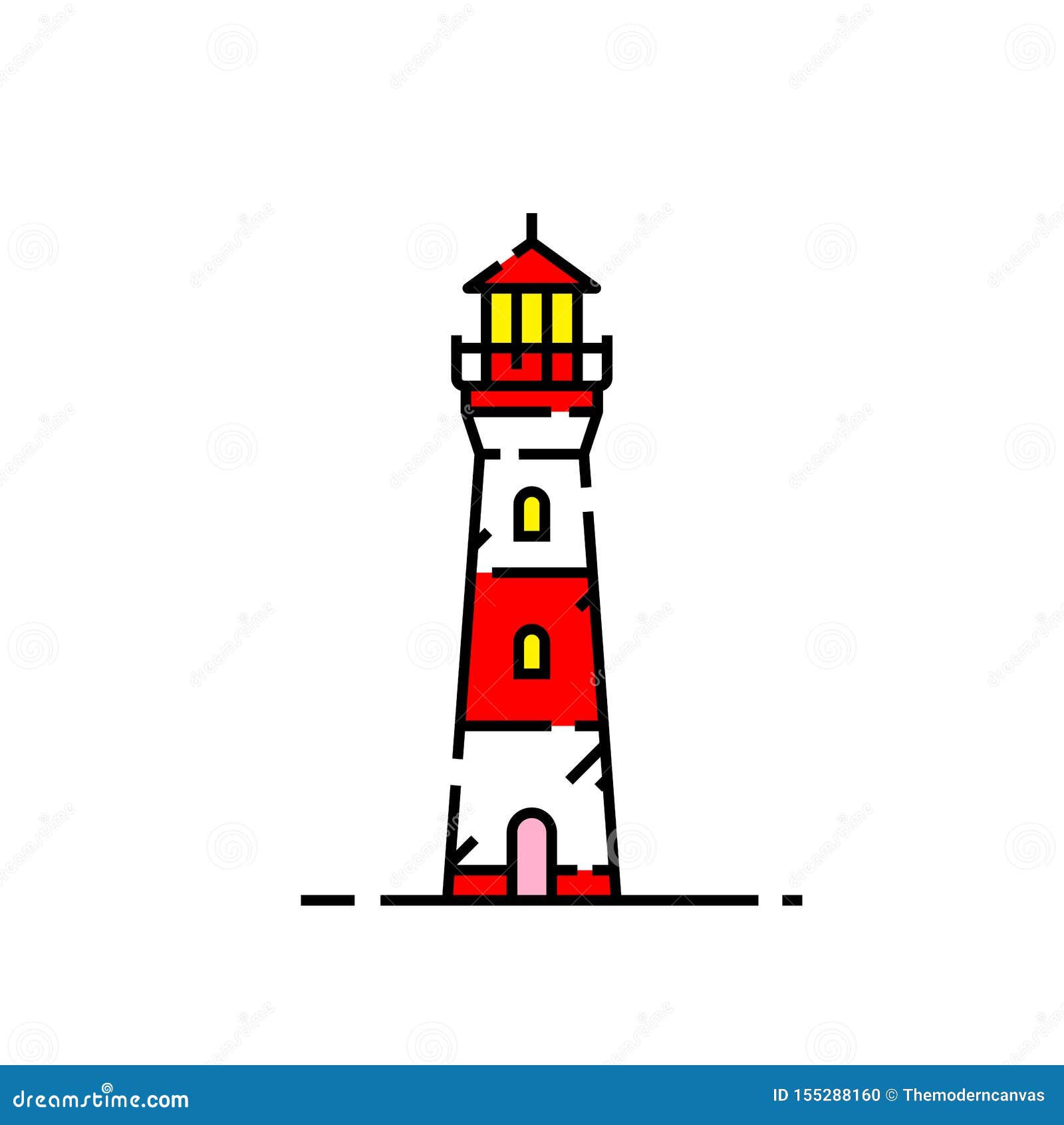 Lighthouse line icon stock vector. Illustration of linear - 155288160 Lighthouse line icon stock vector. Illustration of linear - 155288160
