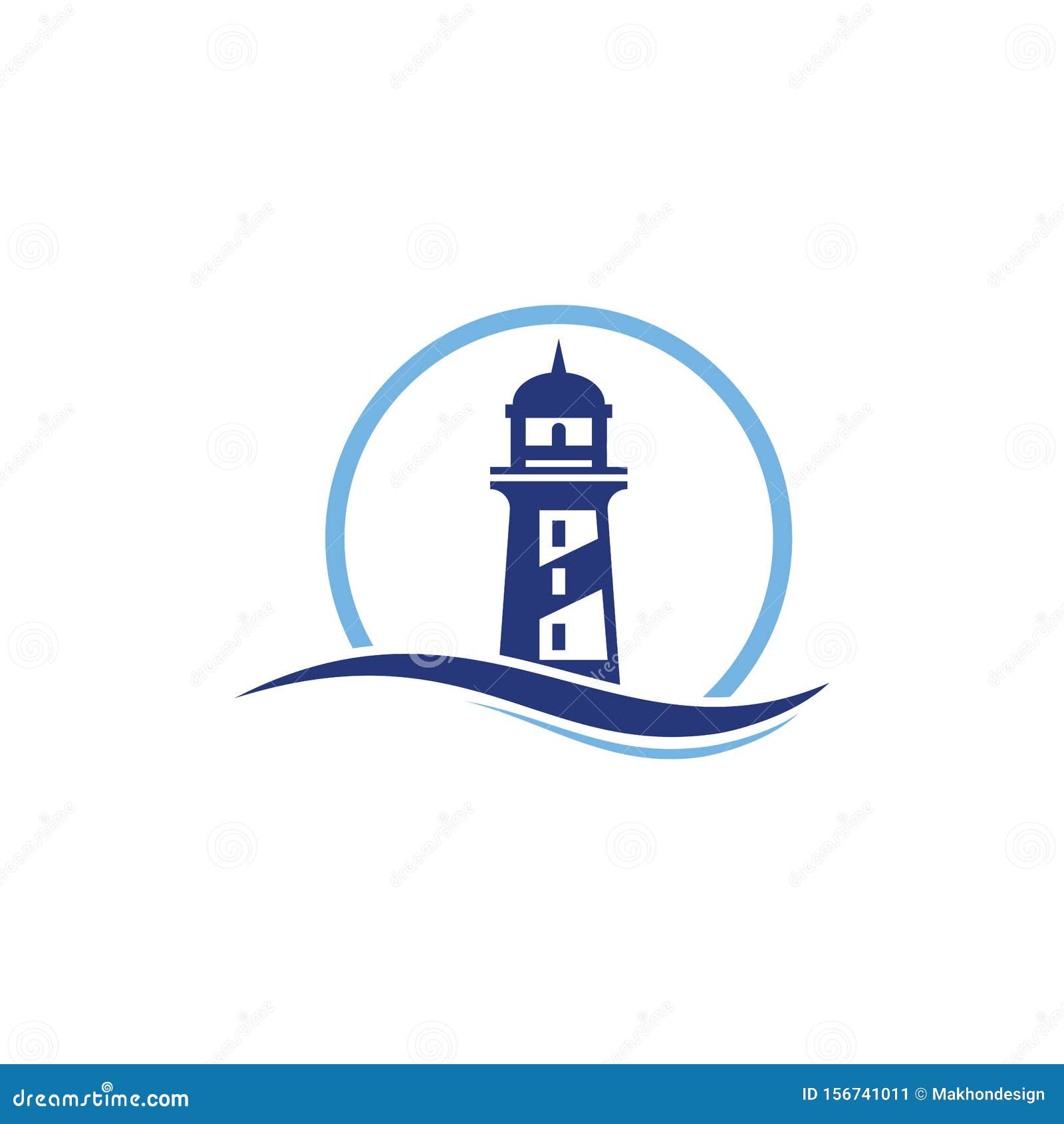 Lighthouse Logo Design Template Vector, Lighthouse Logo Circle Abstract ...