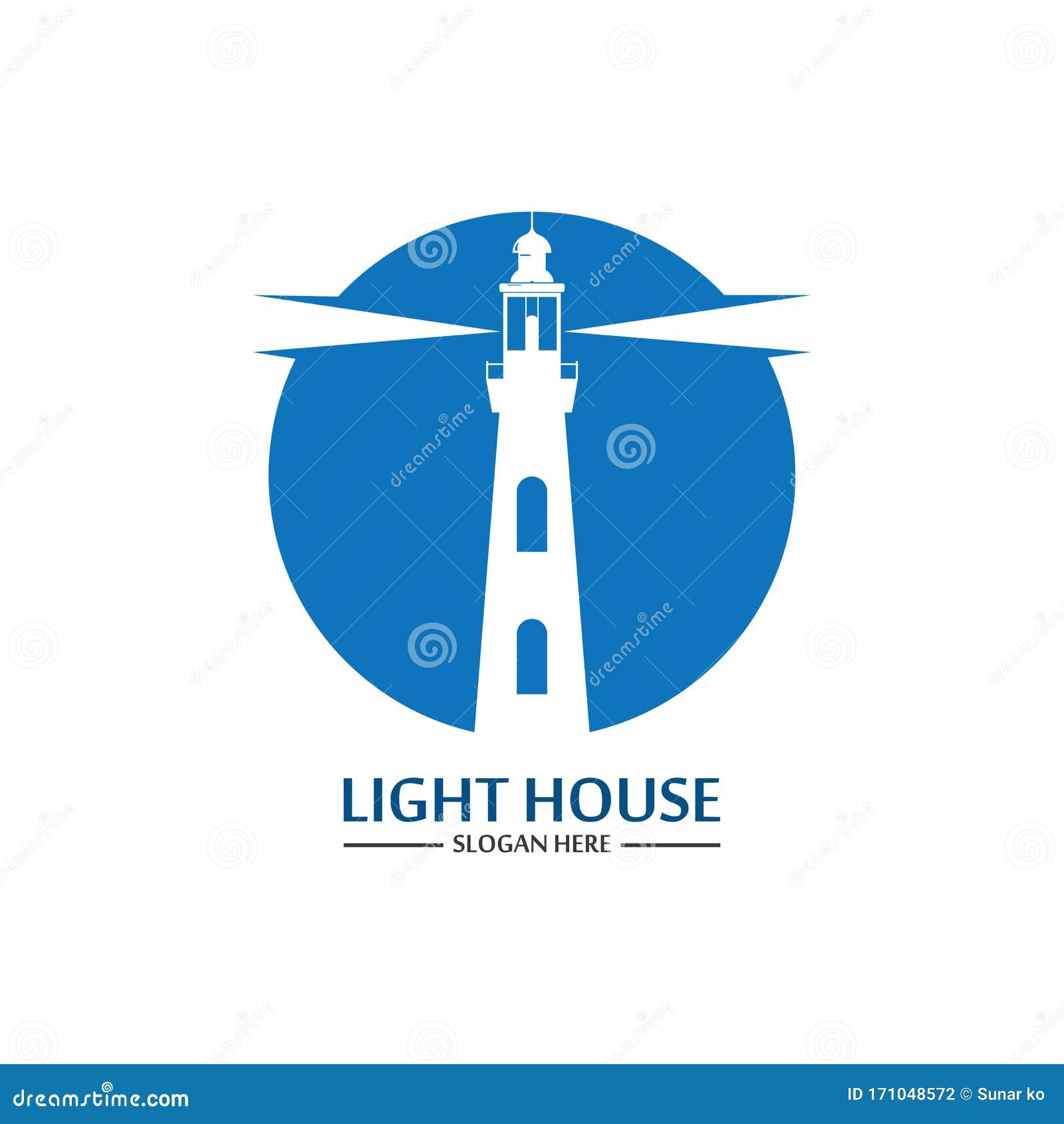 Lighthouse Logo Icon Vector Template Stock Vector - Illustration of ...
