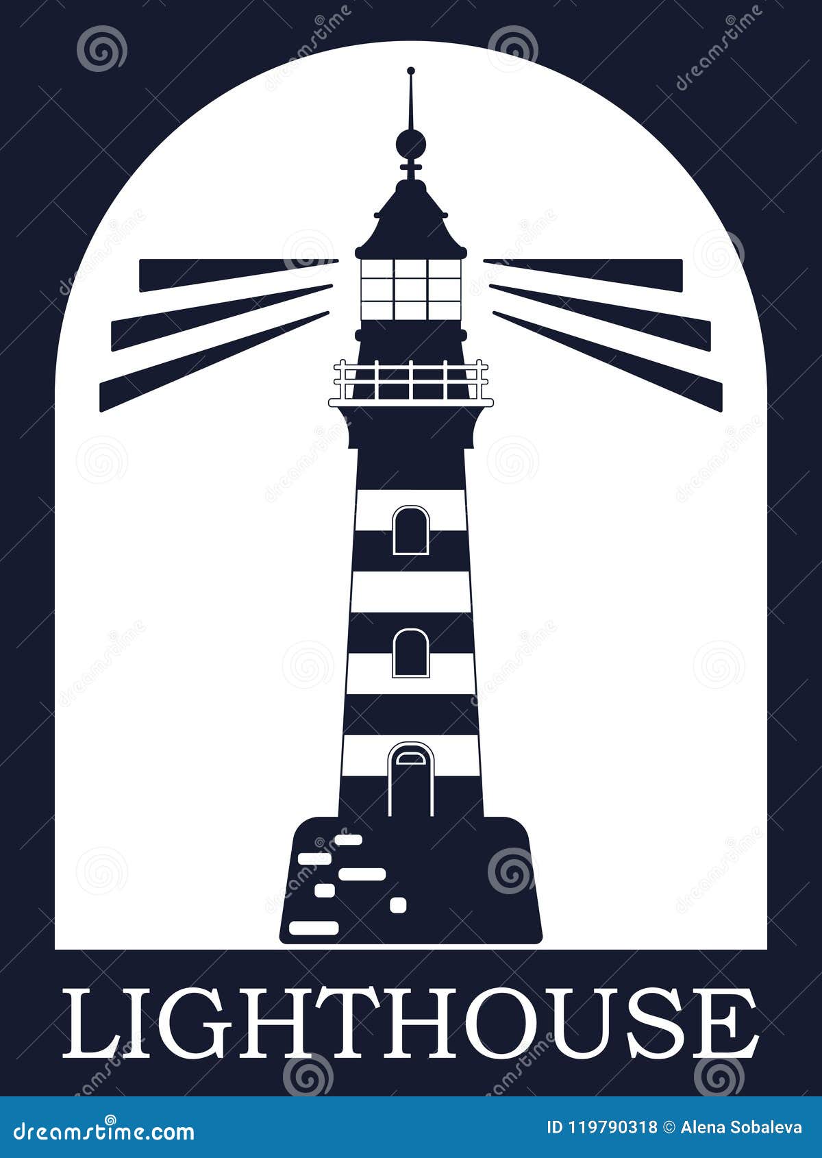 Lighthouse logo stock vector. Illustration of coast - 119790318